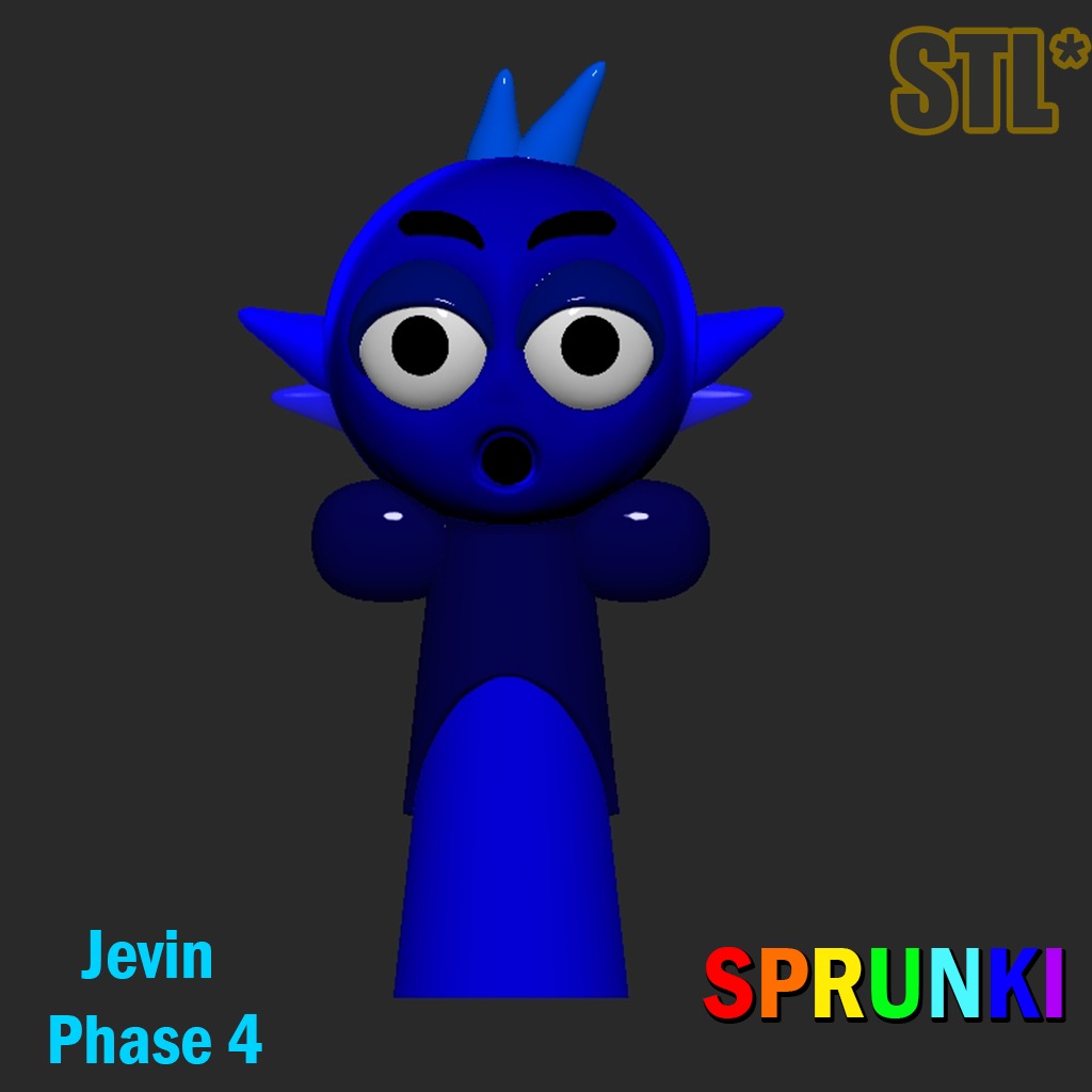 Sprunki Incredibox Jevin Phase 4 STL 3D Character Fanart 3D model 3D ...