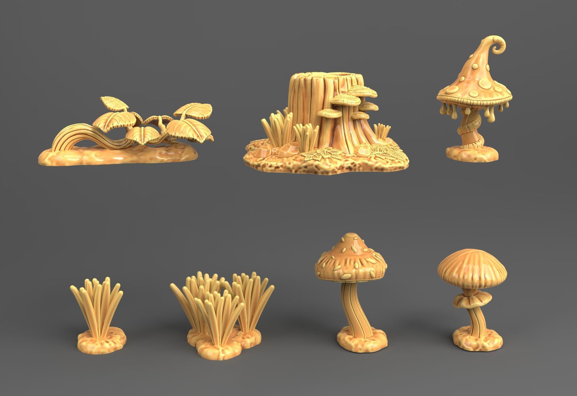 Enchanted Forest 3D Model Set 3D model 3D printable | CGTrader