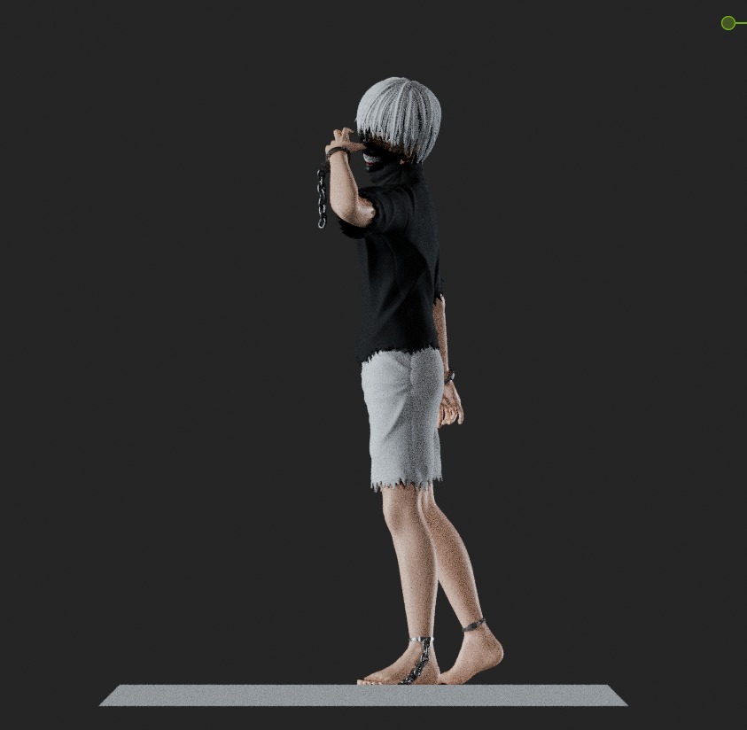 kaneki ken tokyo ghoul rigged 4 poses 3D model rigged | CGTrader