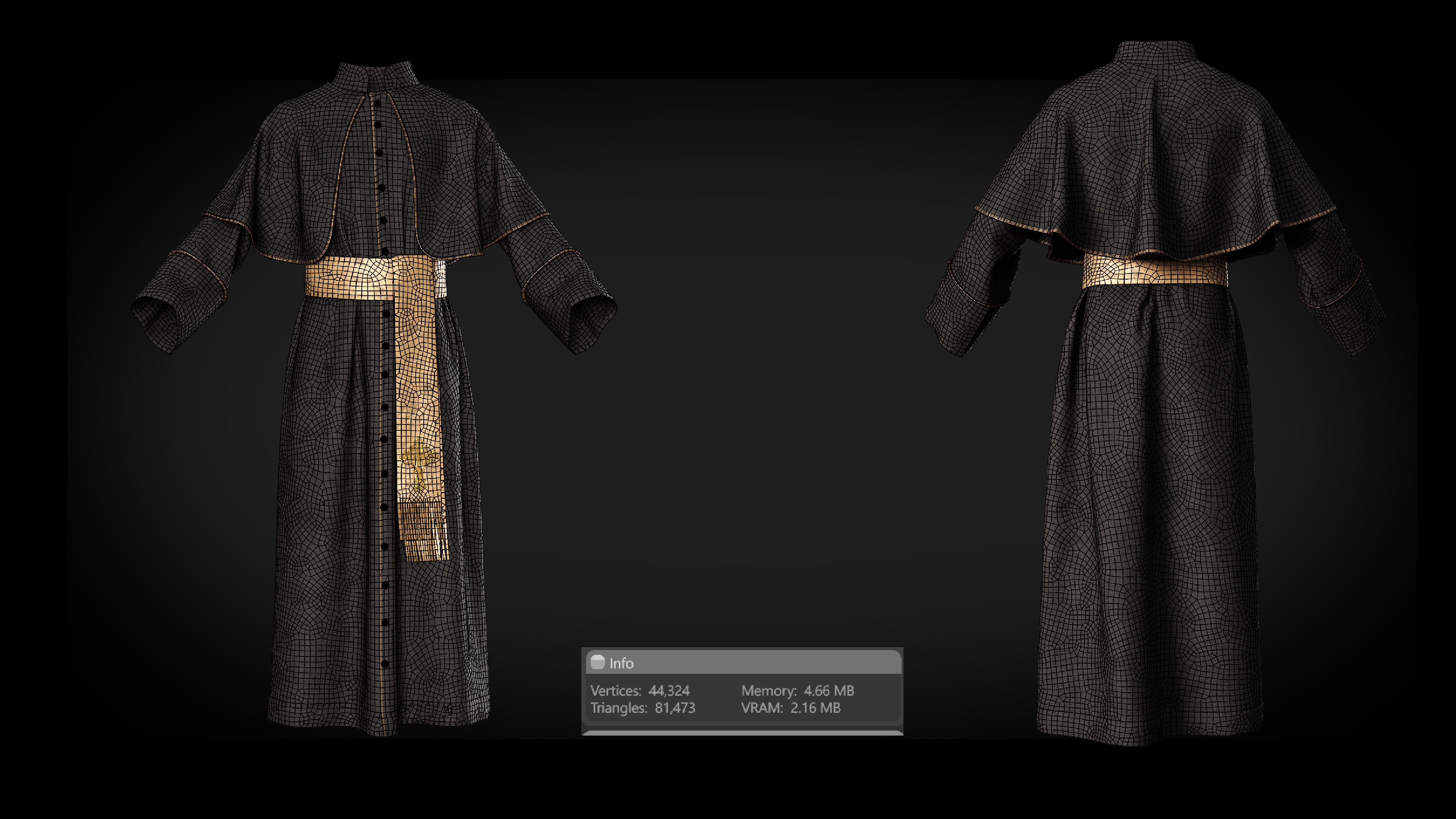 3D Medieval Religious clothing Monk Nun Priest and Bishop 3D model ...