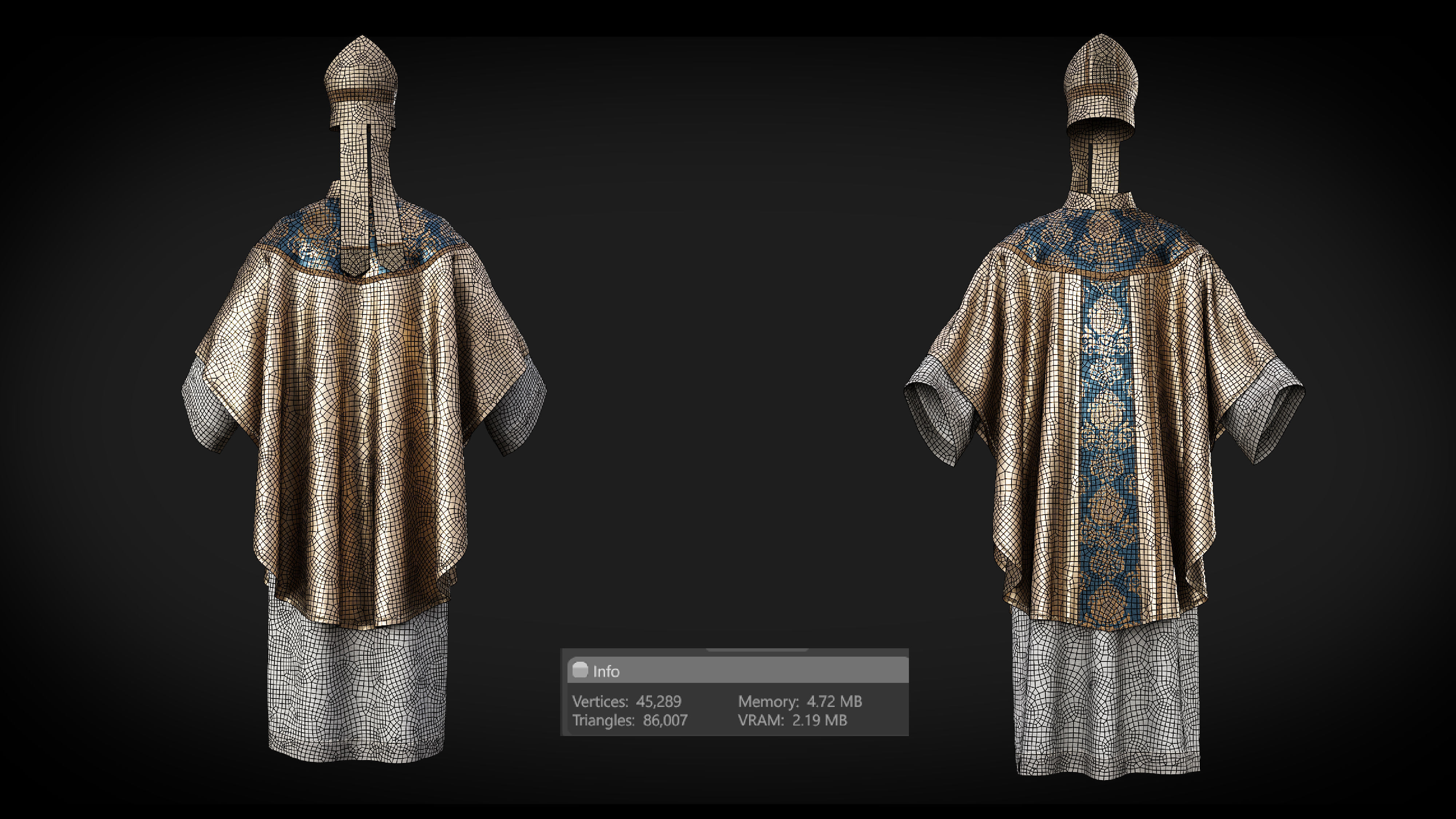 3D Medieval Religious clothing Monk Nun Priest and Bishop 3D model ...