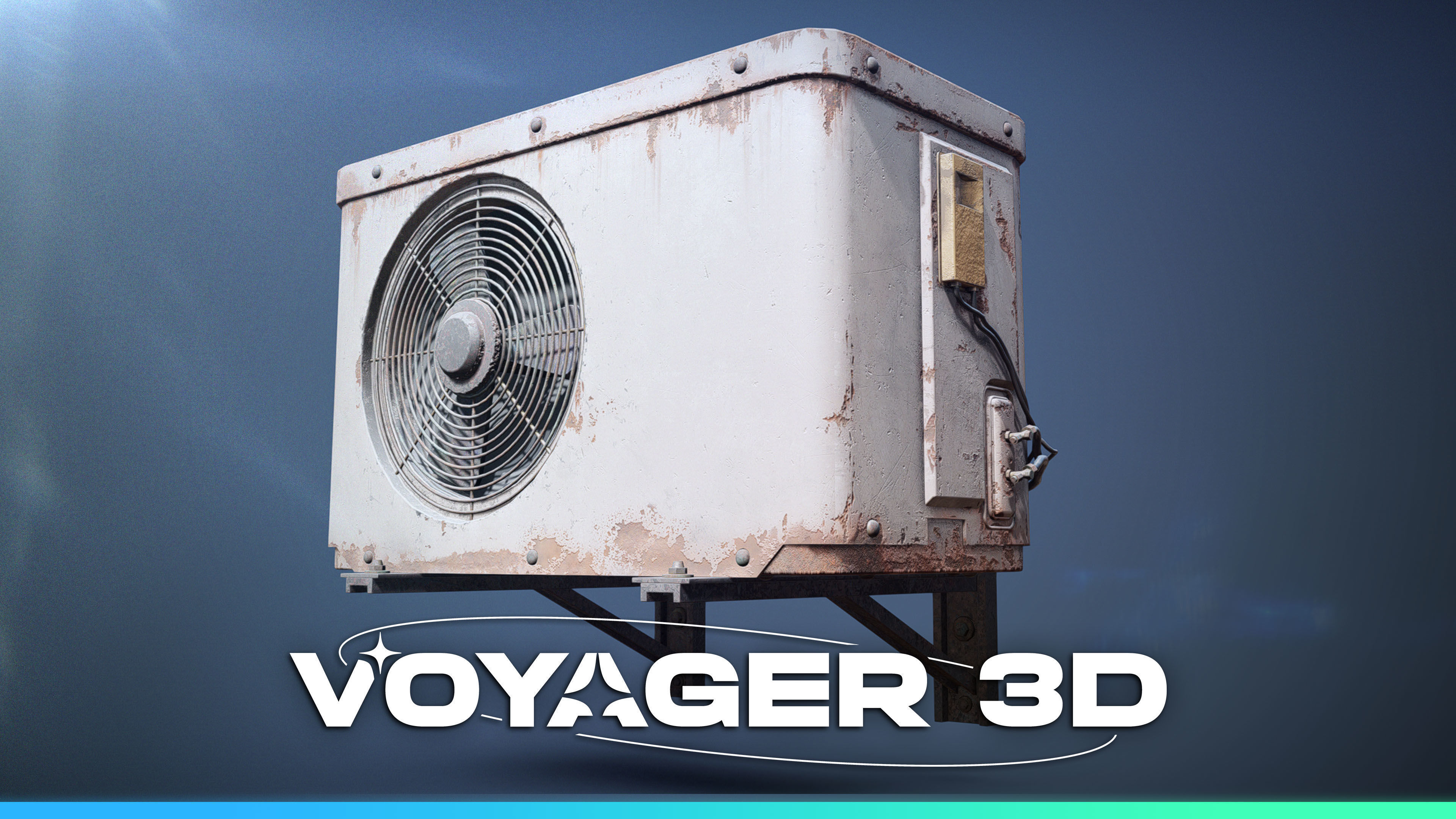 3D model Rusty Old Air Conditioner VR / AR / low-poly | CGTrader
