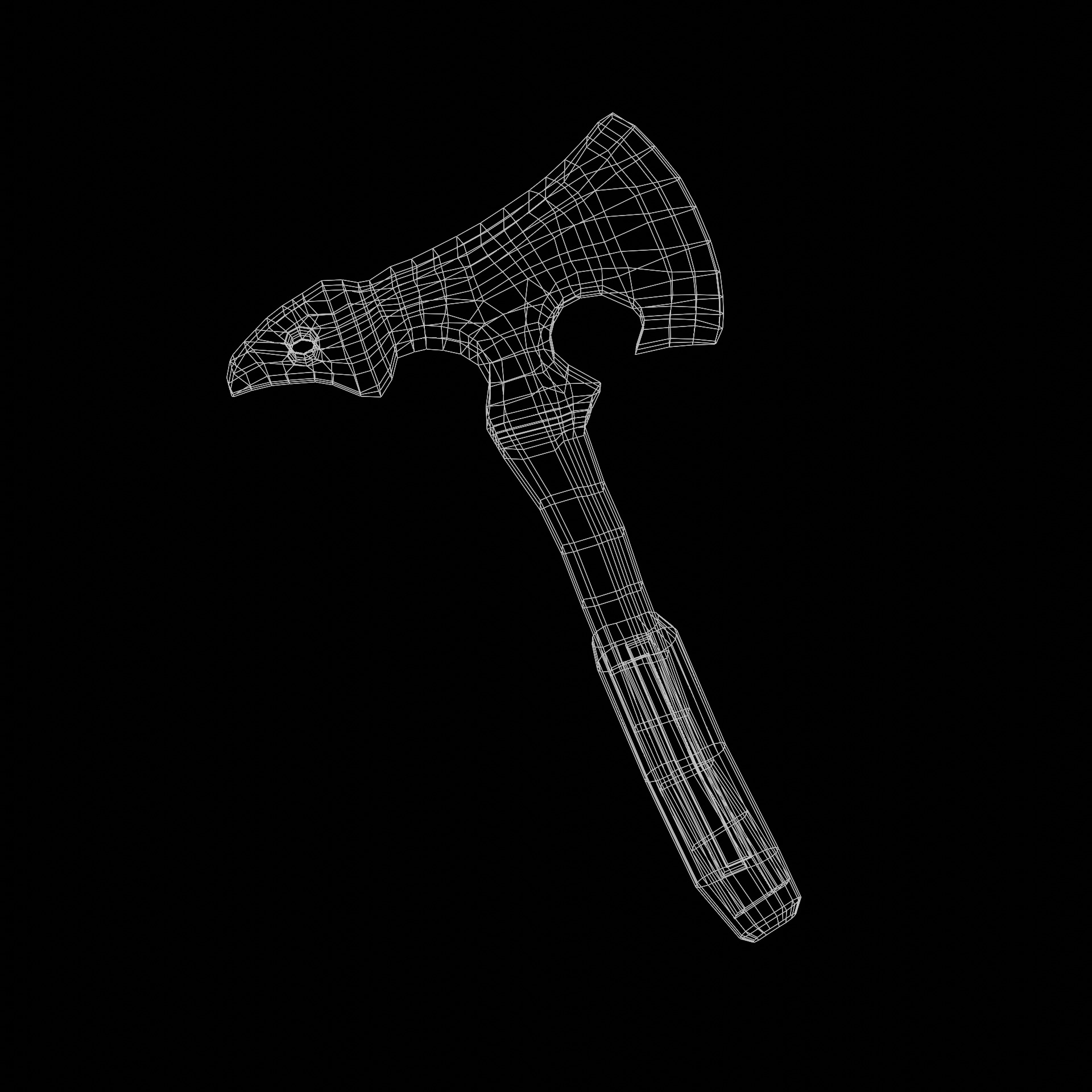 Fantasy Battle Axe - Optimized and UV Unwrapped 3D Model FREE free VR ...