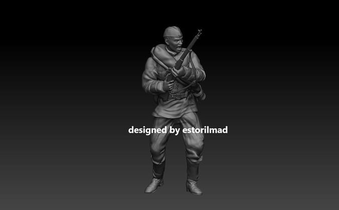 WW2 RUSSIAN INFANTRY SOLDIER STALINGRAD v5 3D model 3D printable | CGTrader