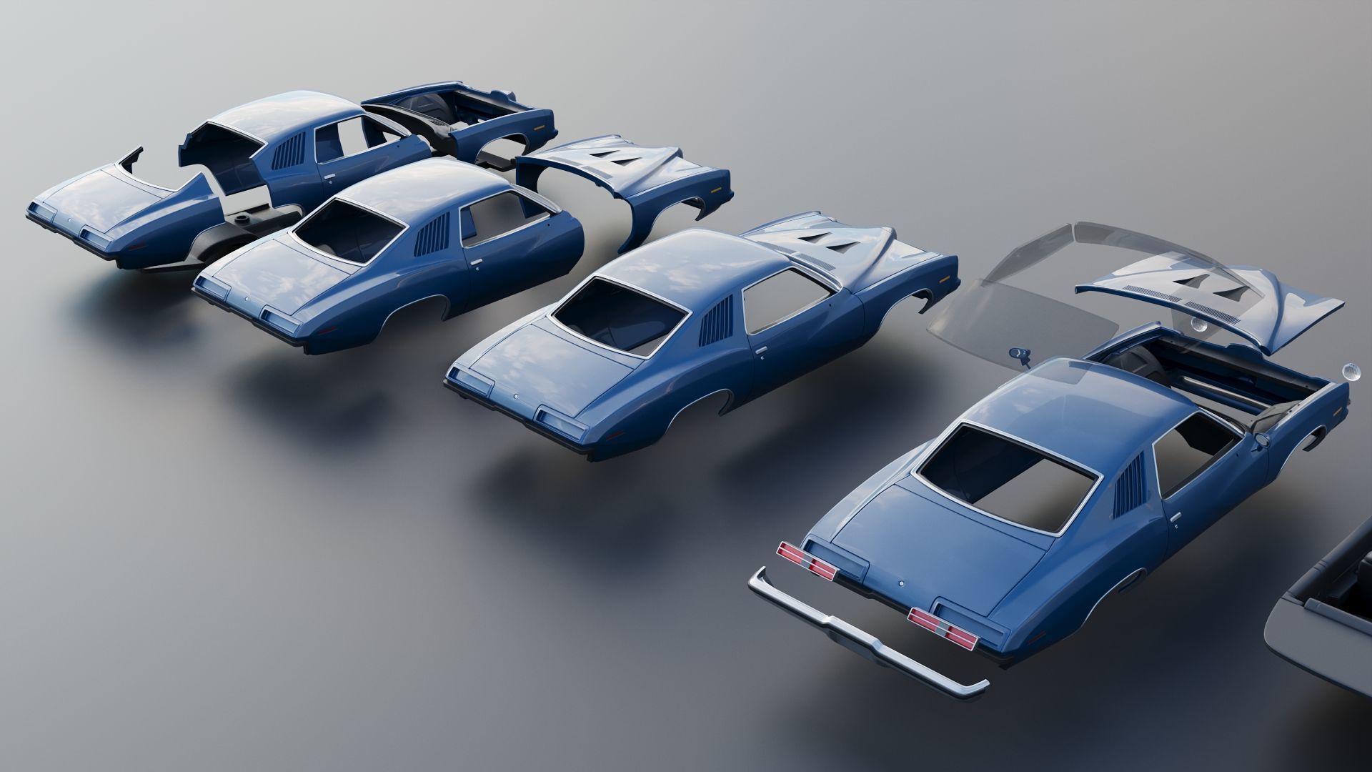 Pontiac Grand Am 1973 3D model 3D printable | CGTrader