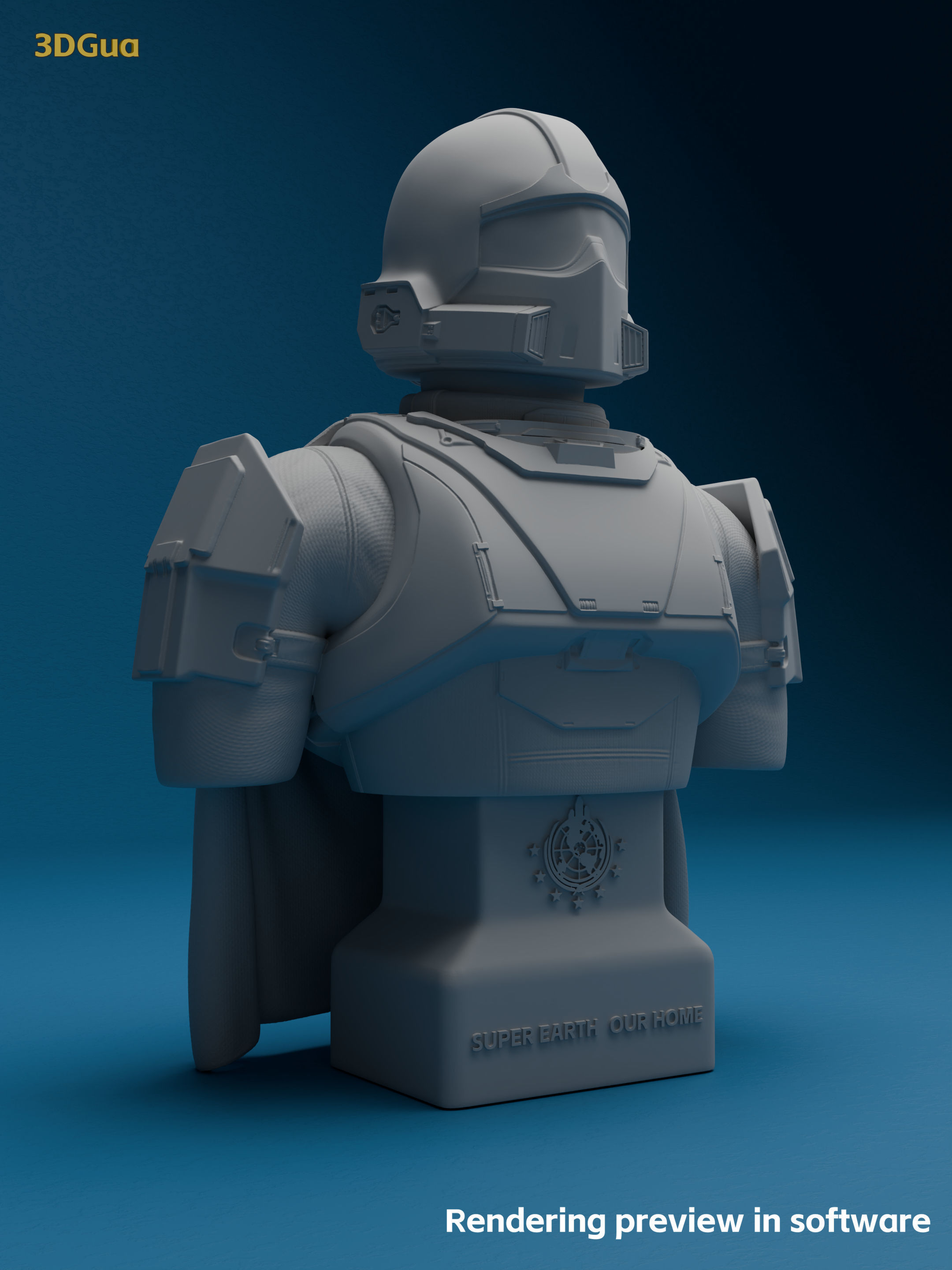 Helldivers 2-Fanart bust free 3D model 3D printable | CGTrader