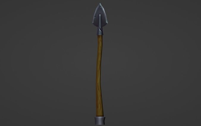 stylized handpaint Spear free VR / AR / low-poly 3D model | CGTrader