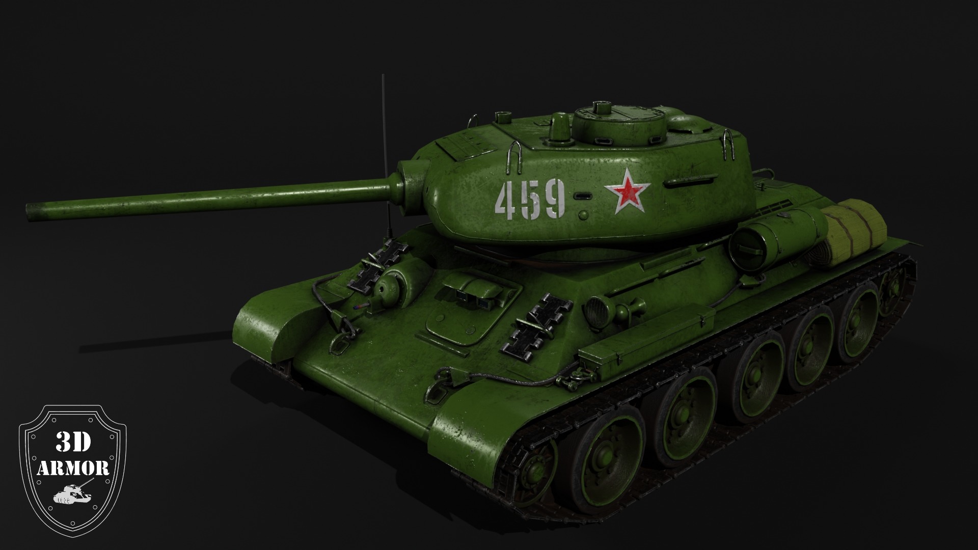 Soviet Medium Tank T-34-85 with D-5T gun free VR / AR / low-poly 3D ...