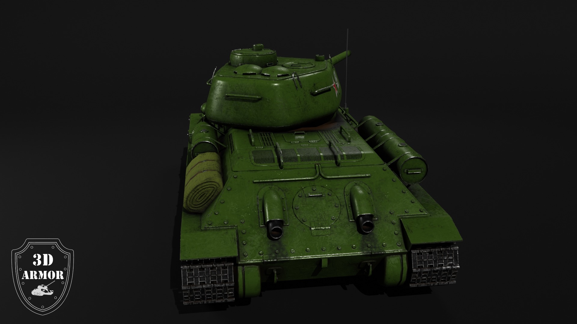 Soviet Medium Tank T-34-85 with D-5T gun free VR / AR / low-poly 3D ...
