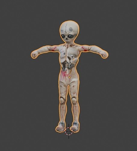 Horror Zombie Alien free 3D model | CGTrader