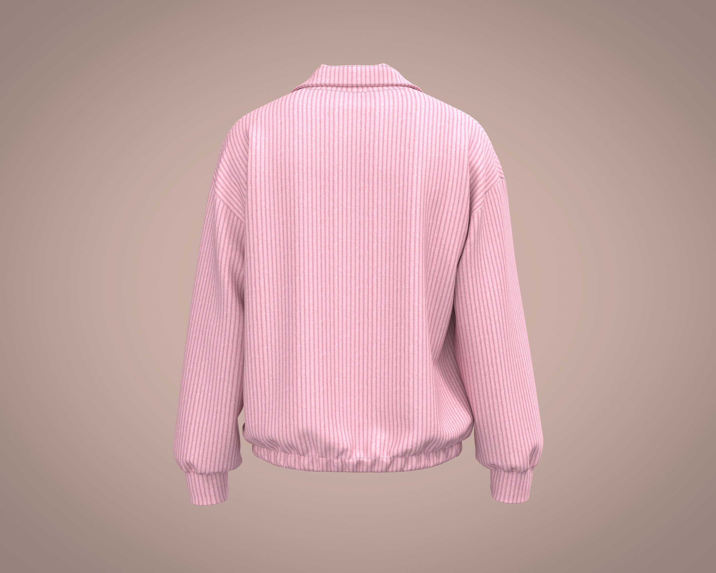 Mens corduroy high neck quarter zip jacket 3D model | CGTrader