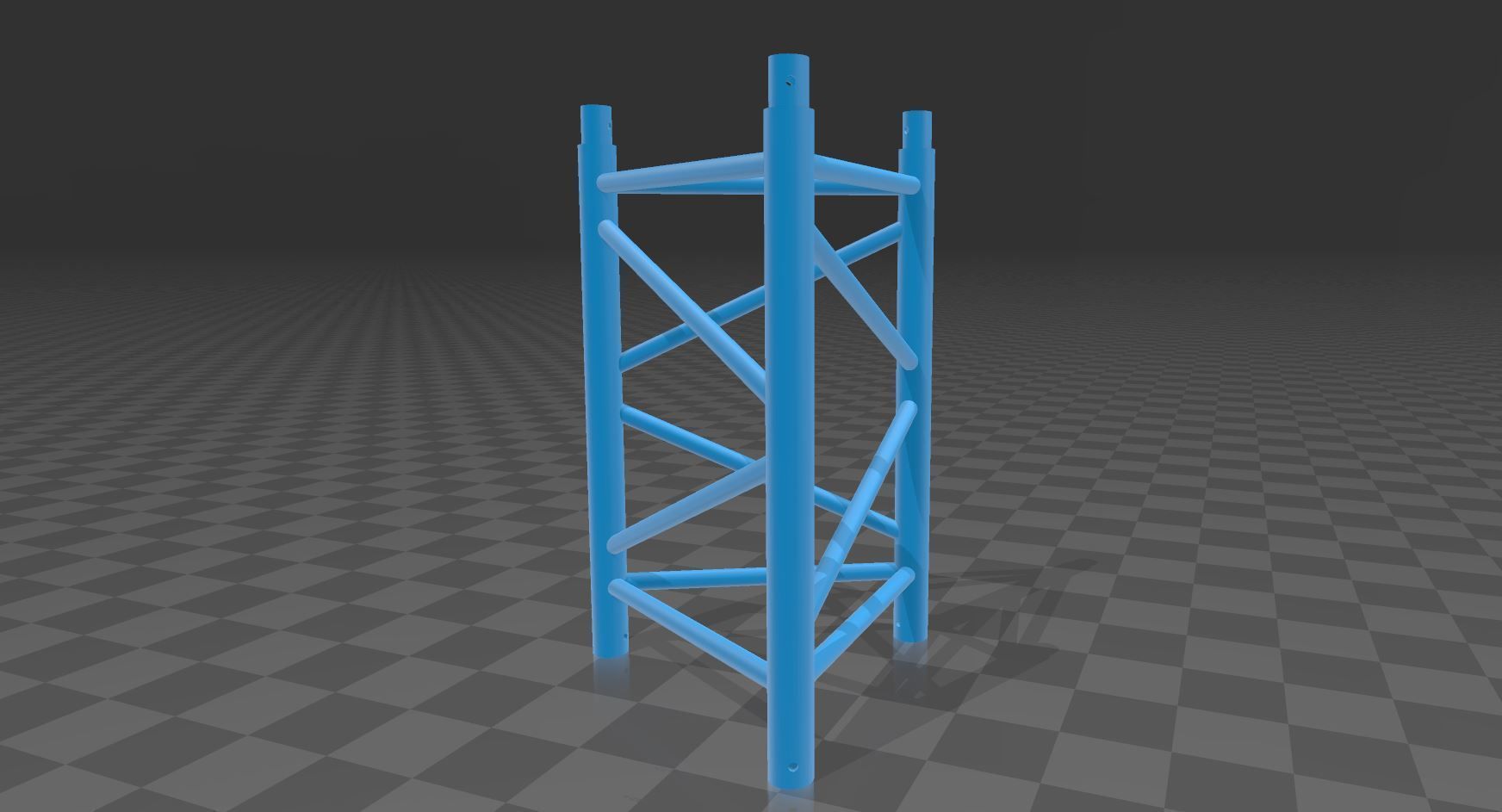 Triangular Truss Straight Segment 3D model | CGTrader