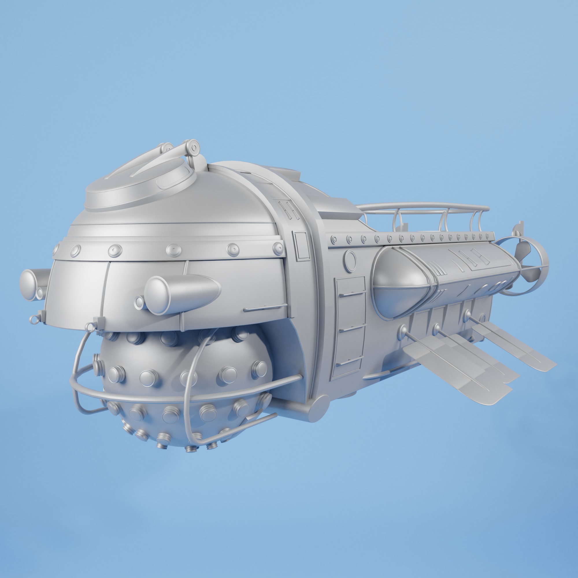 Fast and heavy military reconnaissance submarine 3d model free free VR ...
