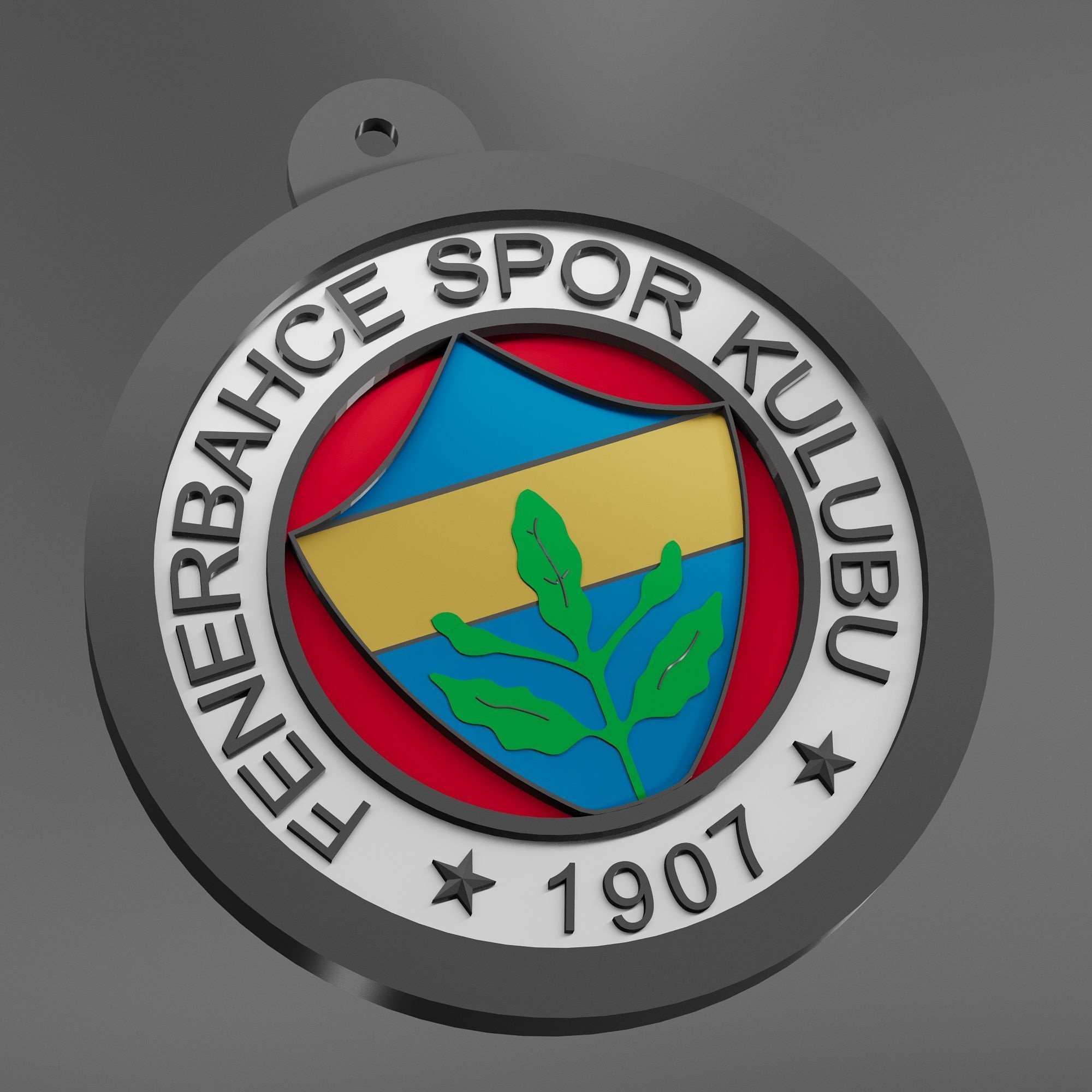 Fenerbahce Football club logo 3D model 3D printable | CGTrader