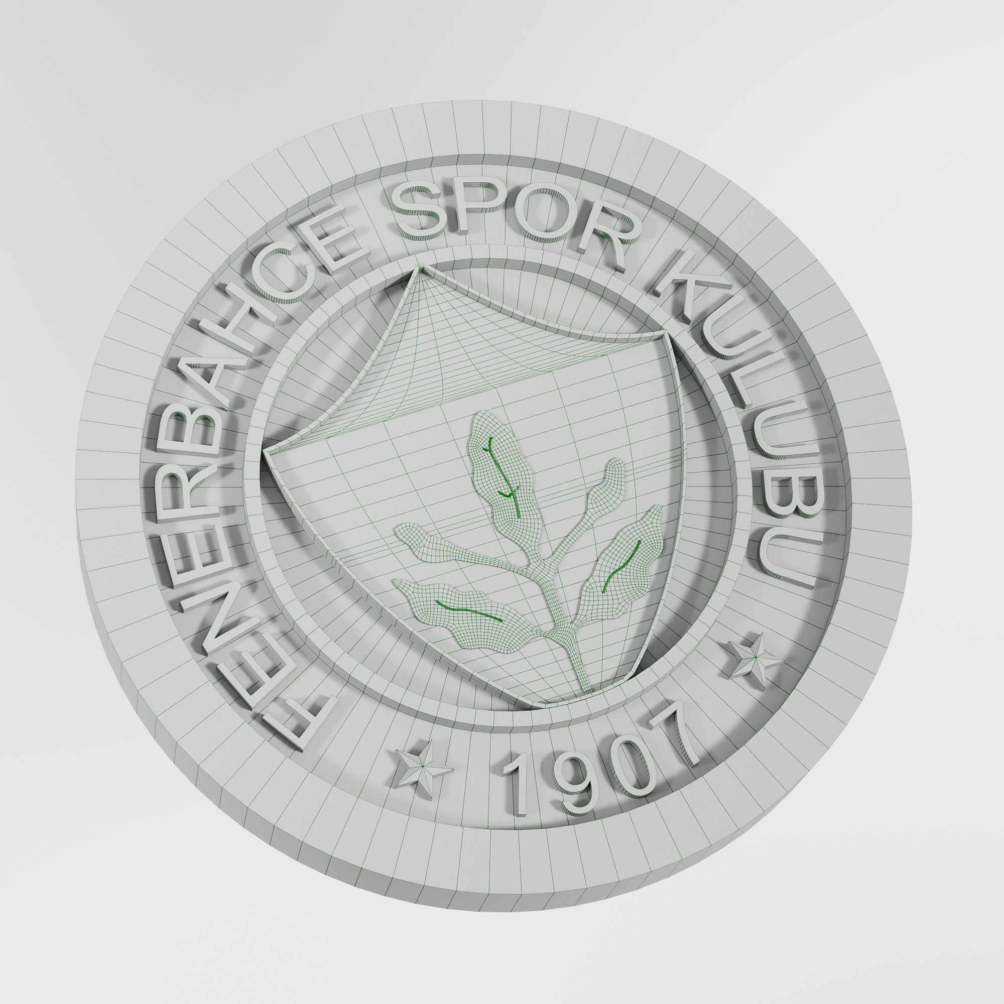 Fenerbahce Football club logo 3D model 3D printable | CGTrader