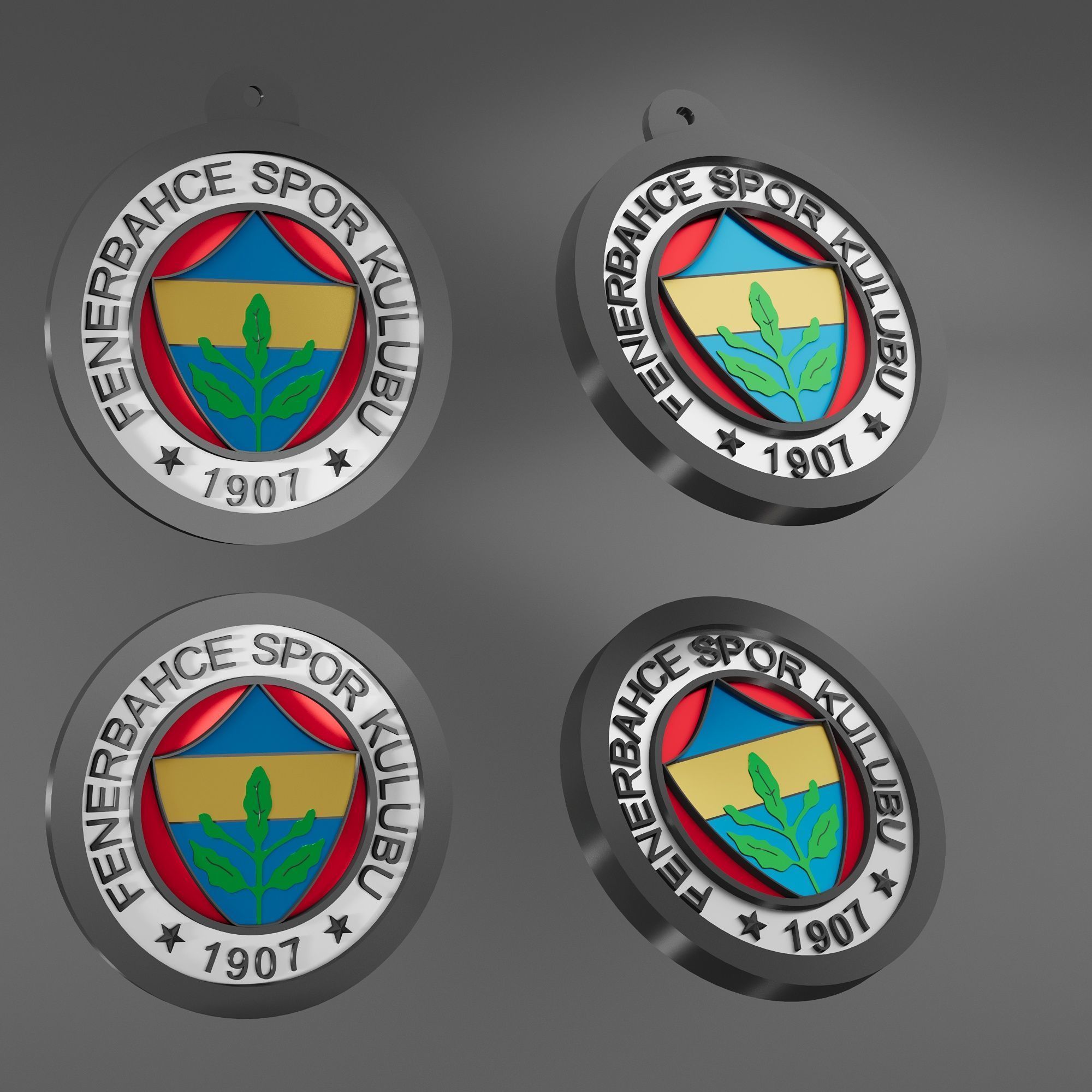 Fenerbahce Football club logo 3D model 3D printable | CGTrader