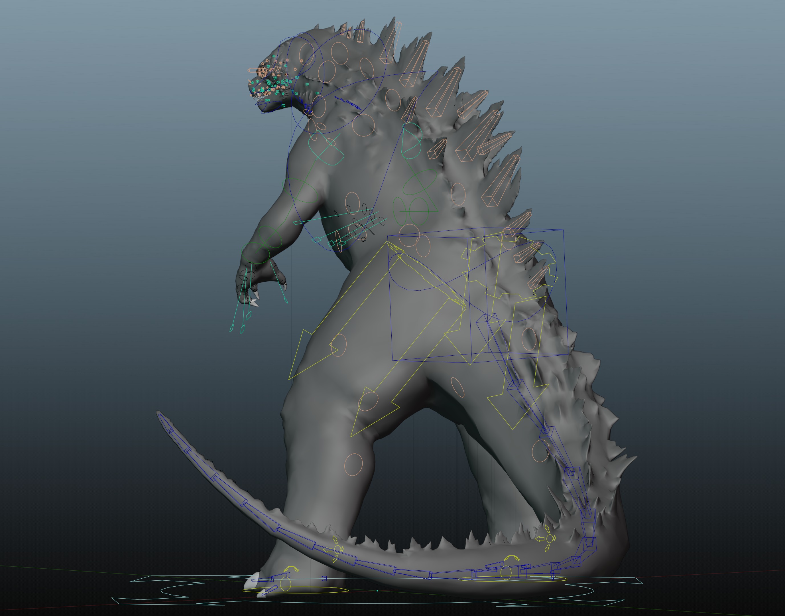 Godzilla 2014 free 3D model rigged | CGTrader