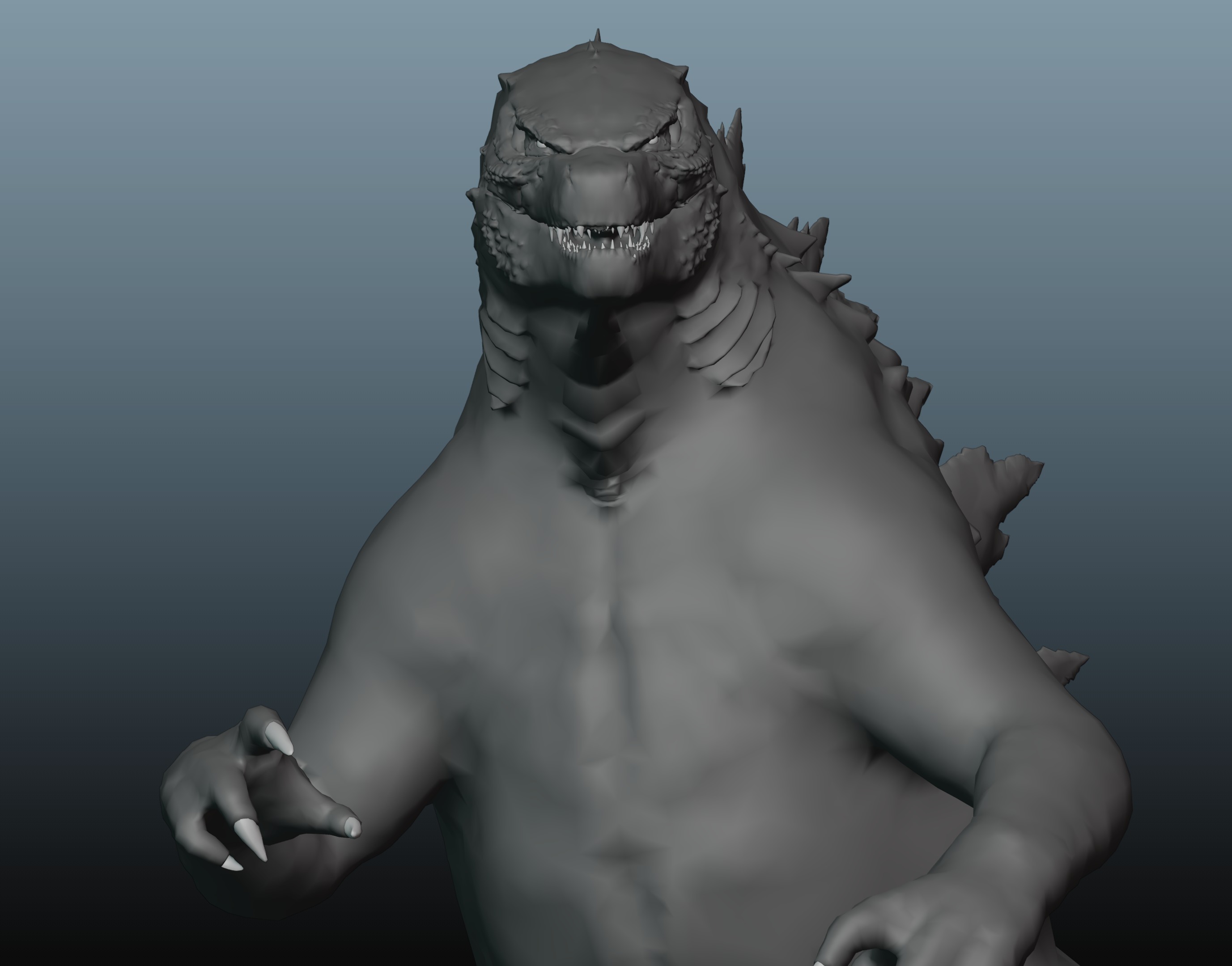 Godzilla 2014 free 3D model rigged | CGTrader