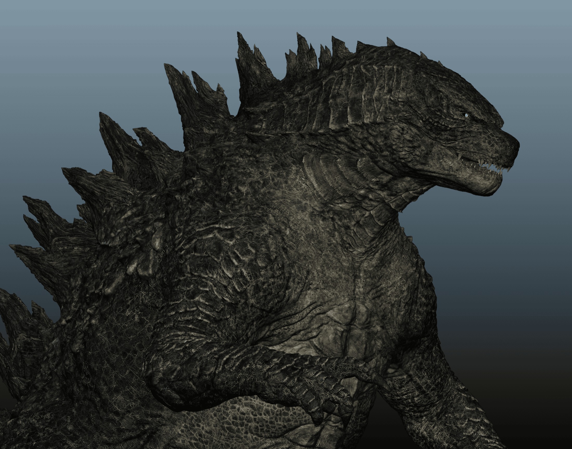 Godzilla 2014 free 3D model rigged | CGTrader