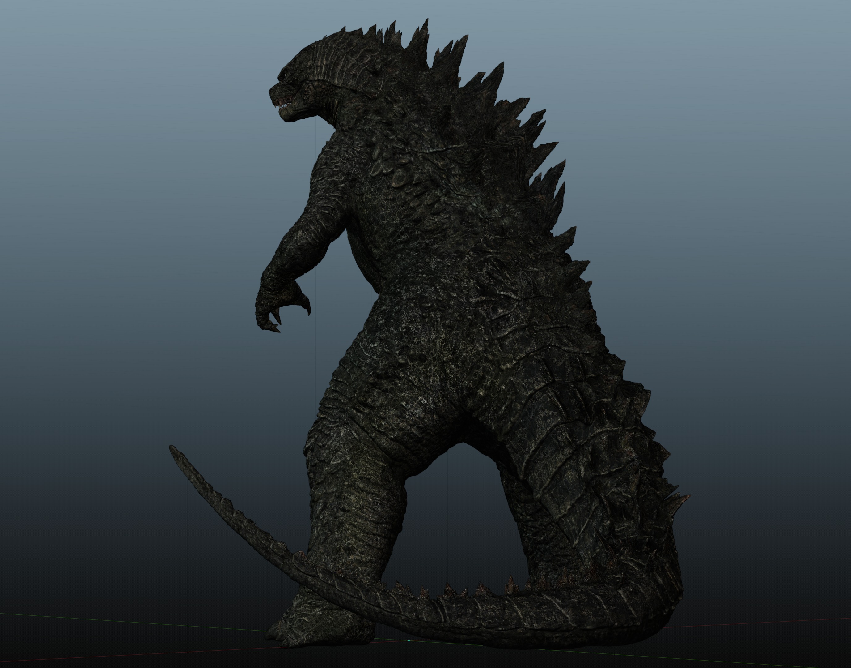 Godzilla 2014 free 3D model rigged | CGTrader