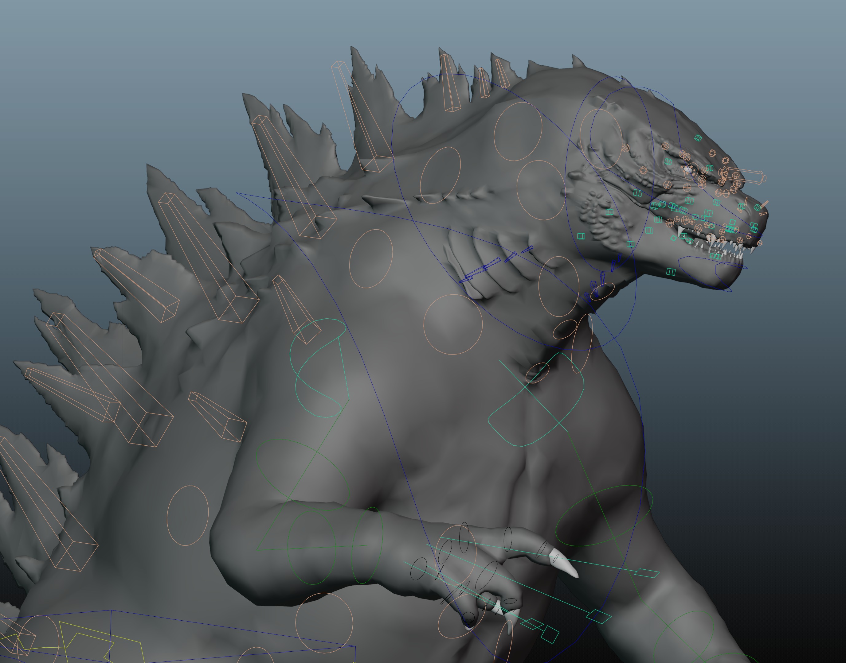 Godzilla 2014 free 3D model rigged | CGTrader
