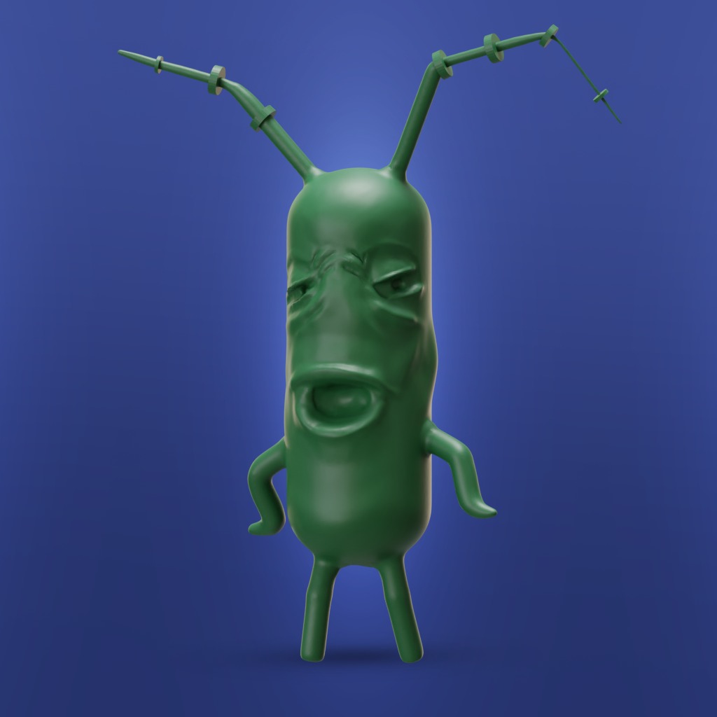 PLANKTON MOANING MEME 3D 3D model 3D printable | CGTrader
