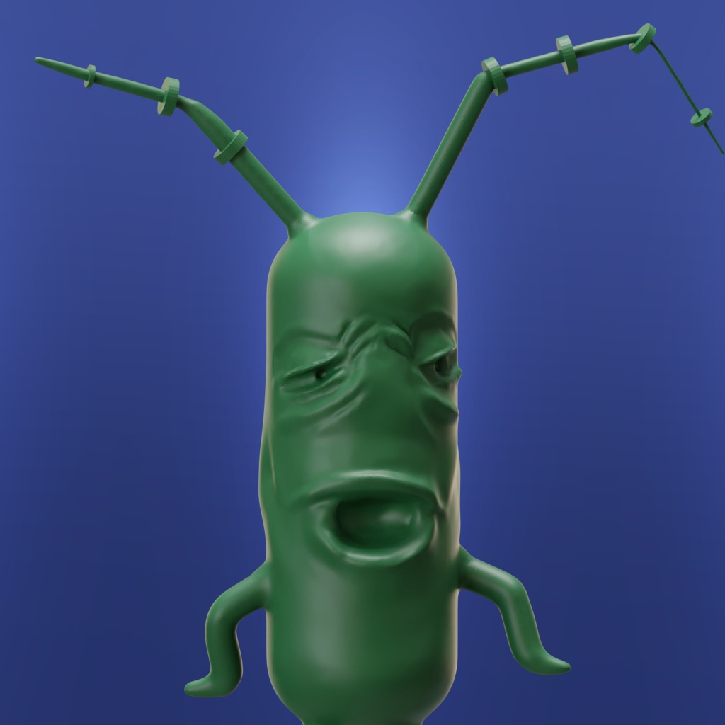 PLANKTON MOANING MEME 3D 3D model 3D printable | CGTrader