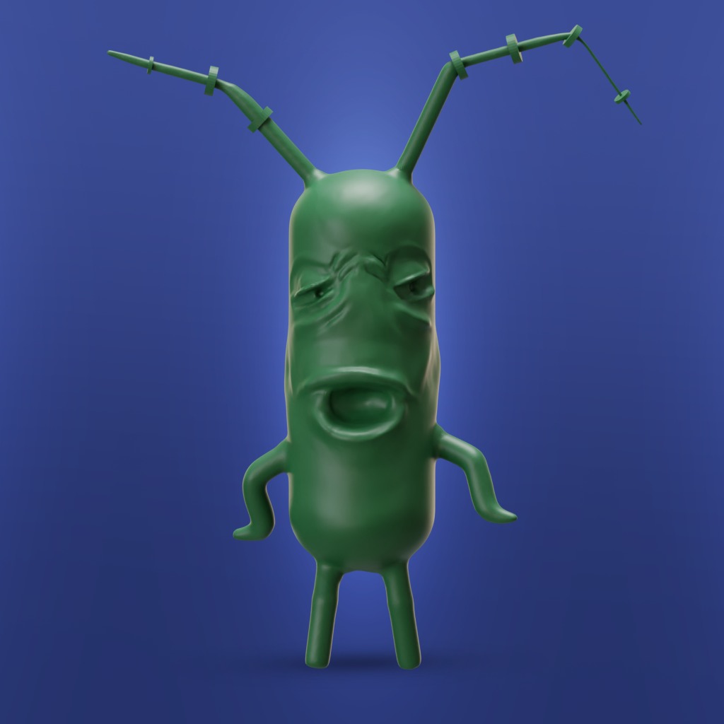 PLANKTON MOANING MEME 3D 3D model 3D printable | CGTrader