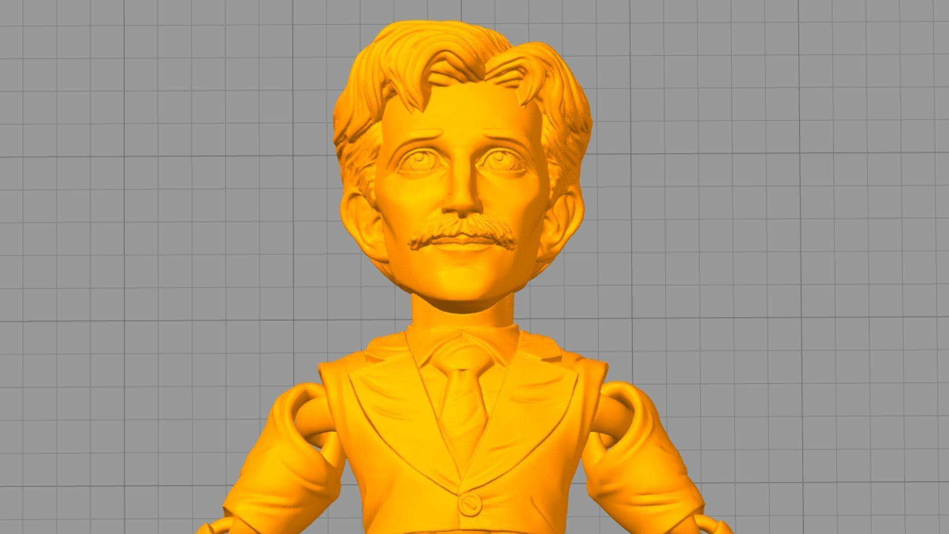 Nikola Tesla 3D Print In Place Action Figure 3D model 3D printable ...