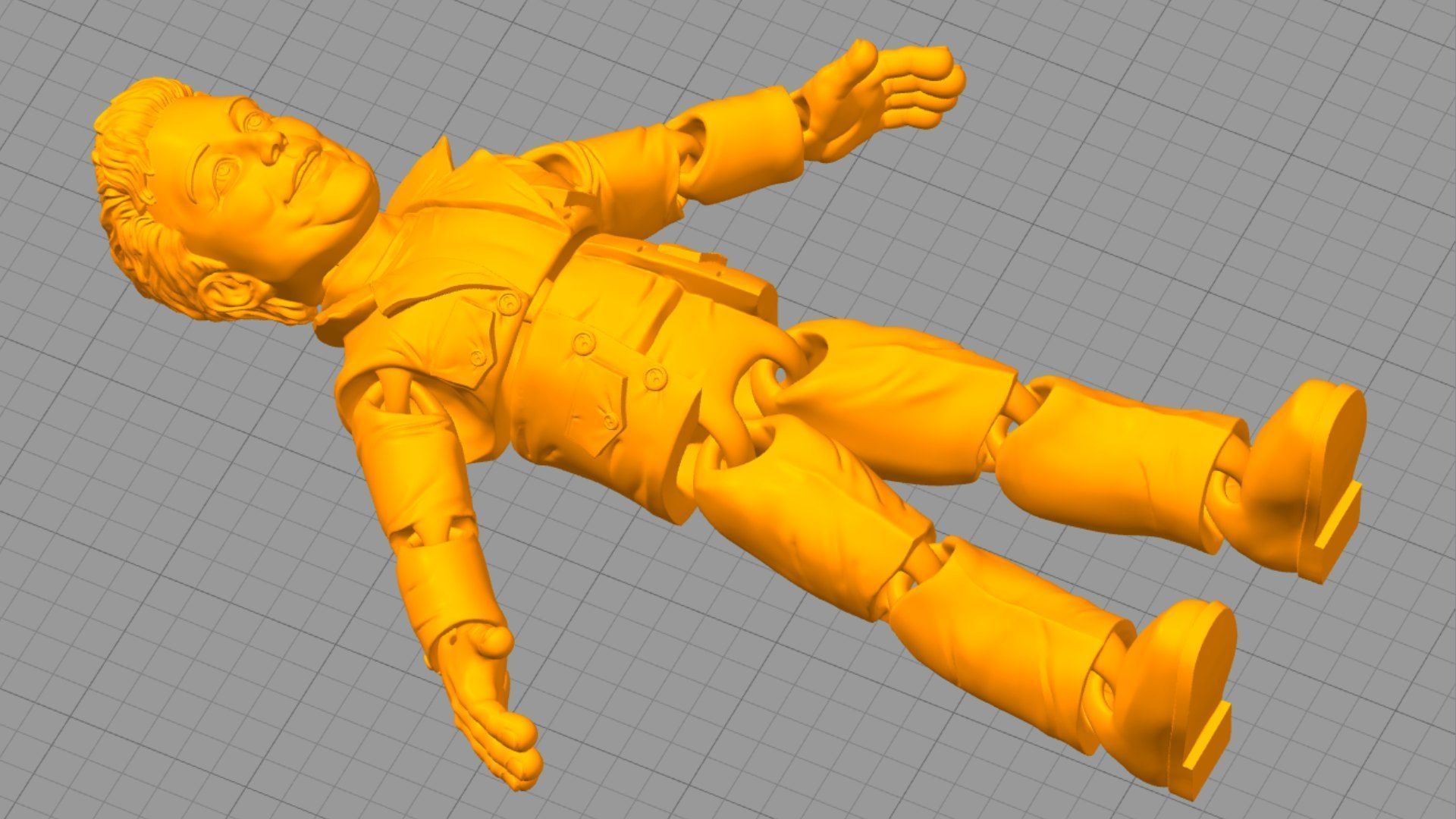 Elon Musk 3D Print In Place Action Figure free 3D model | CGTrader