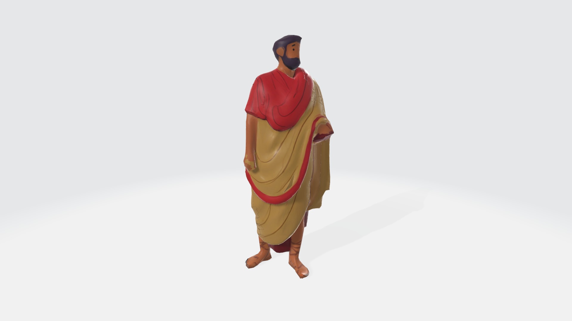 3D model Roman Man in Traditional Toga VR / AR / low-poly | CGTrader