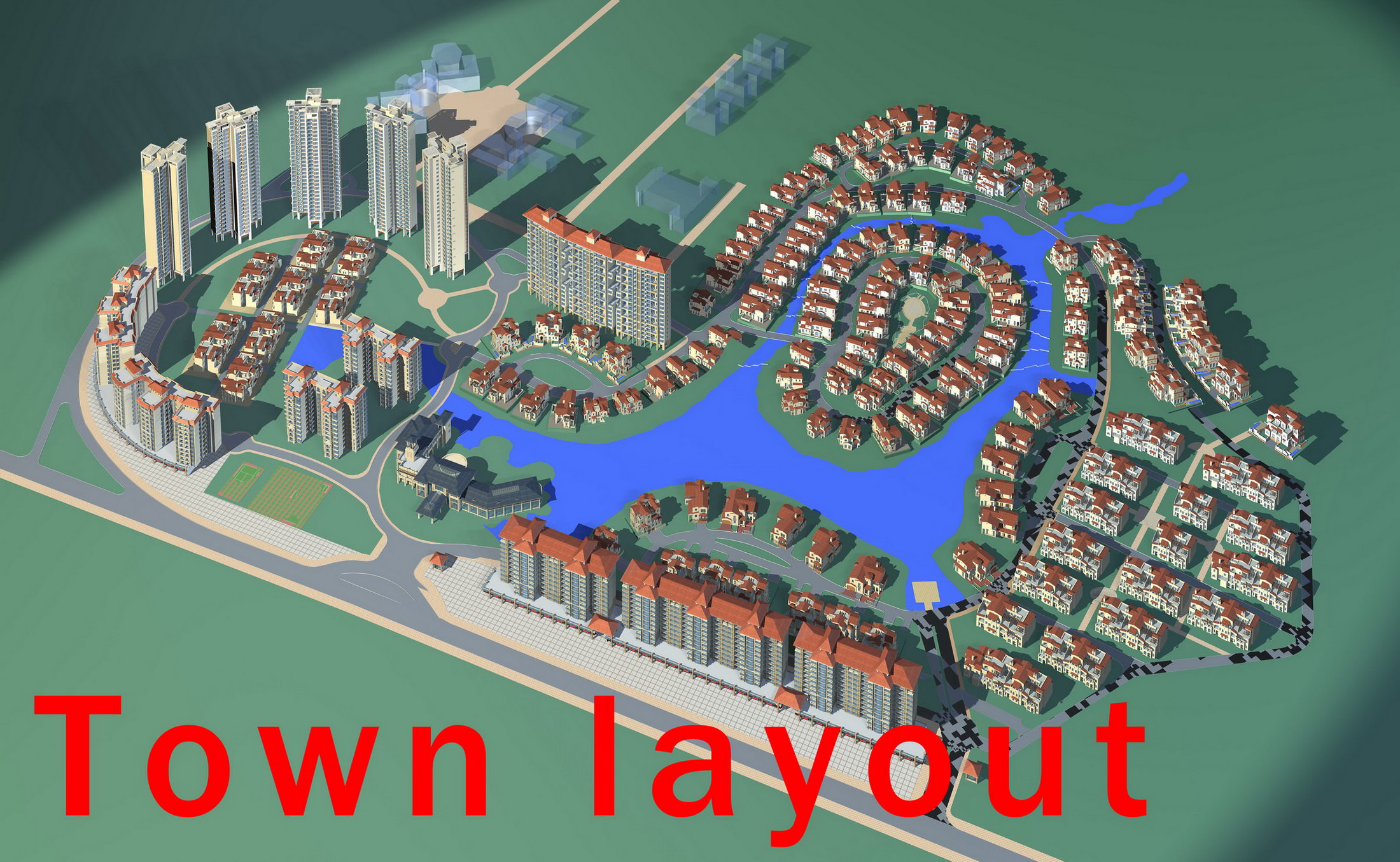 3D model Exquisite Town Layout | CGTrader