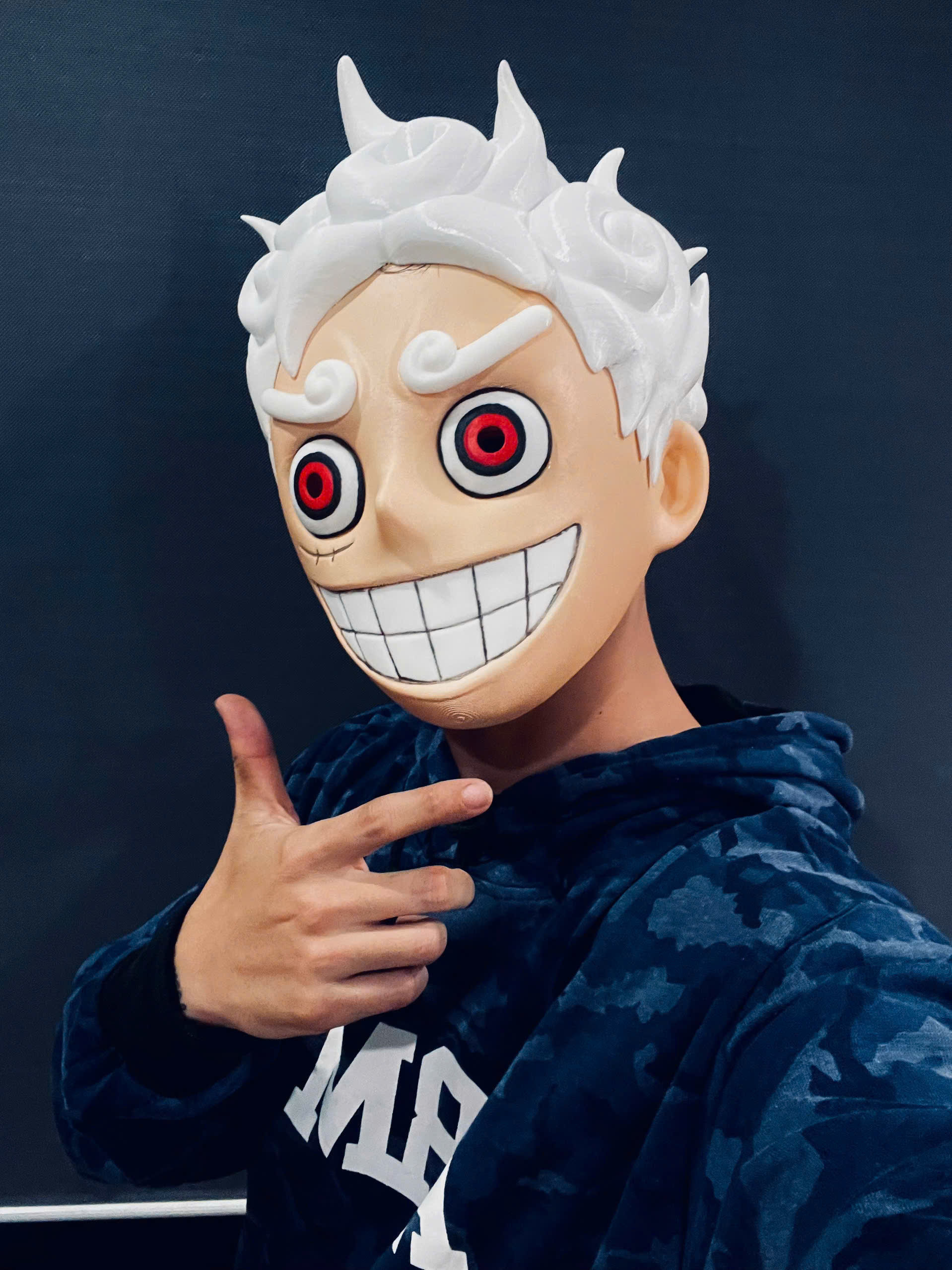 Luffy Gear 5 Head Decor Mask - Wearable - One Piece Cosplay 3D model 3D ...