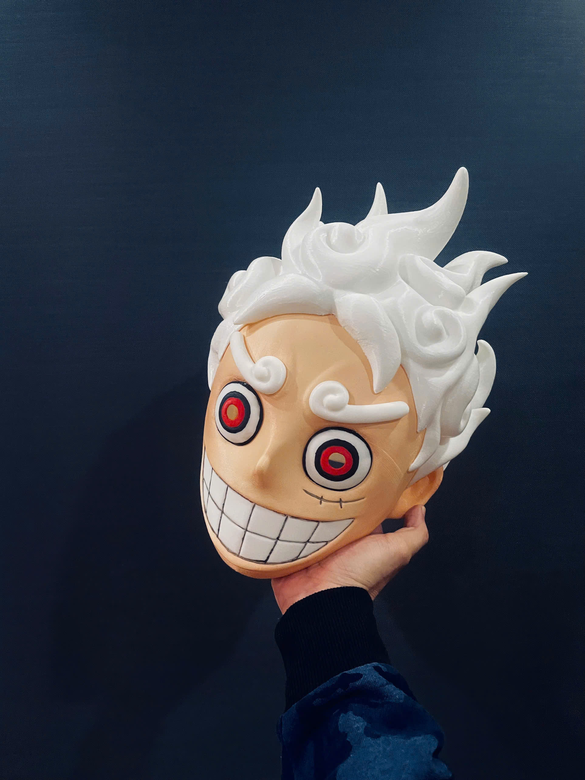 Luffy Gear 5 Head Decor Mask - Wearable - One Piece Cosplay 3D model 3D ...