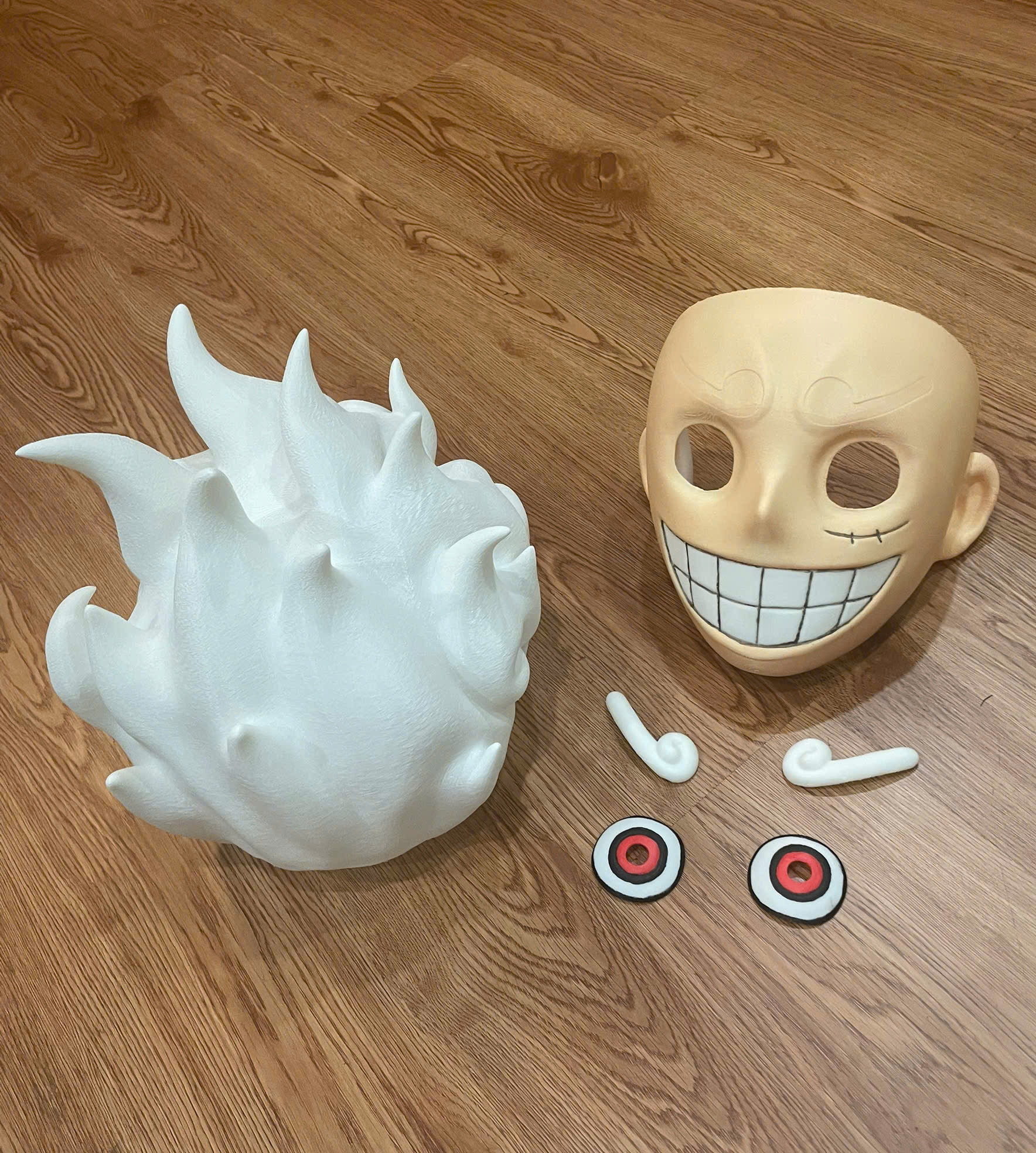 Luffy Gear 5 Head Decor Mask - Wearable - One Piece Cosplay 3D model 3D ...