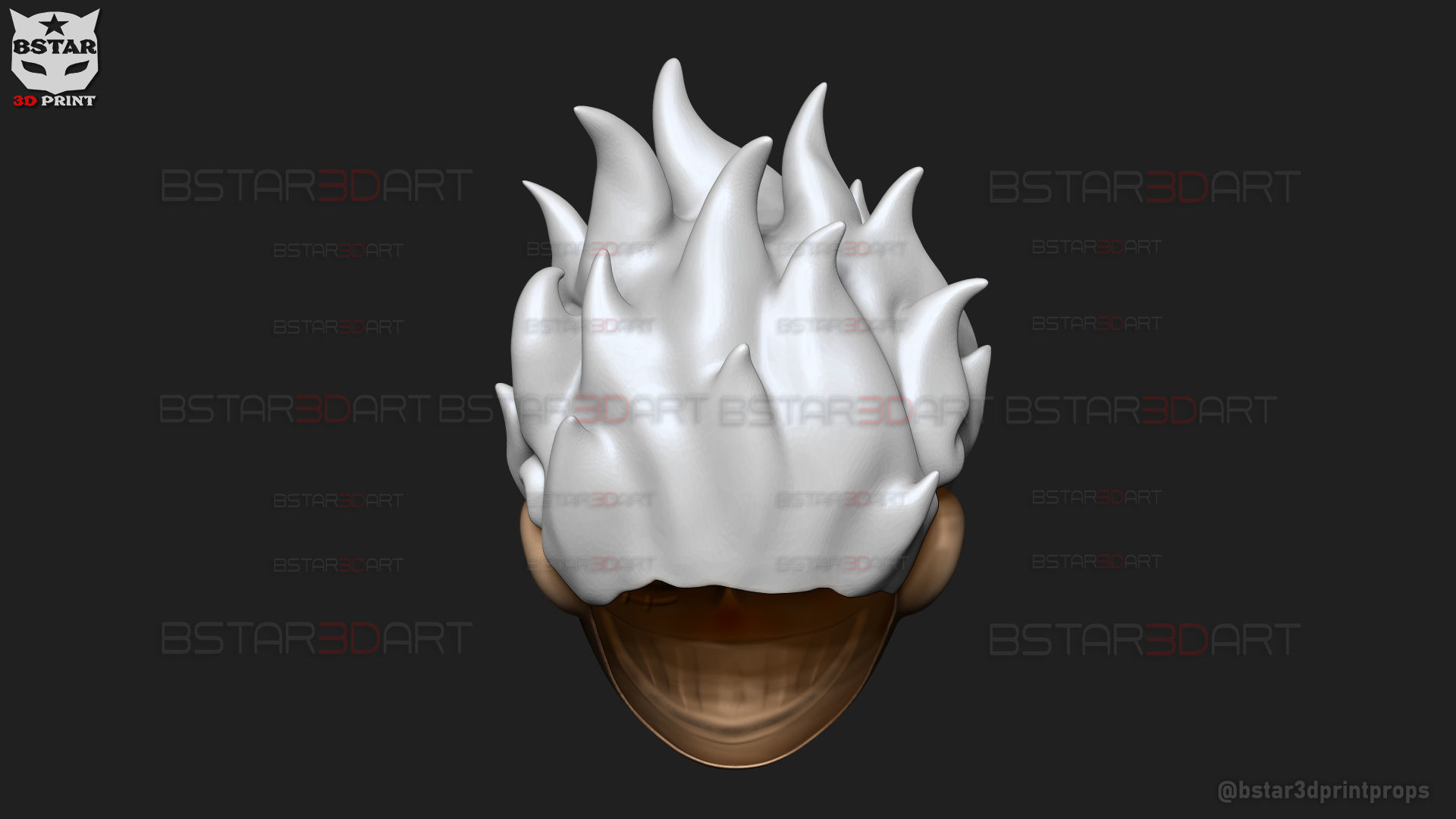 Luffy Gear 5 Head Decor Mask - Wearable - One Piece Cosplay 3D model 3D ...