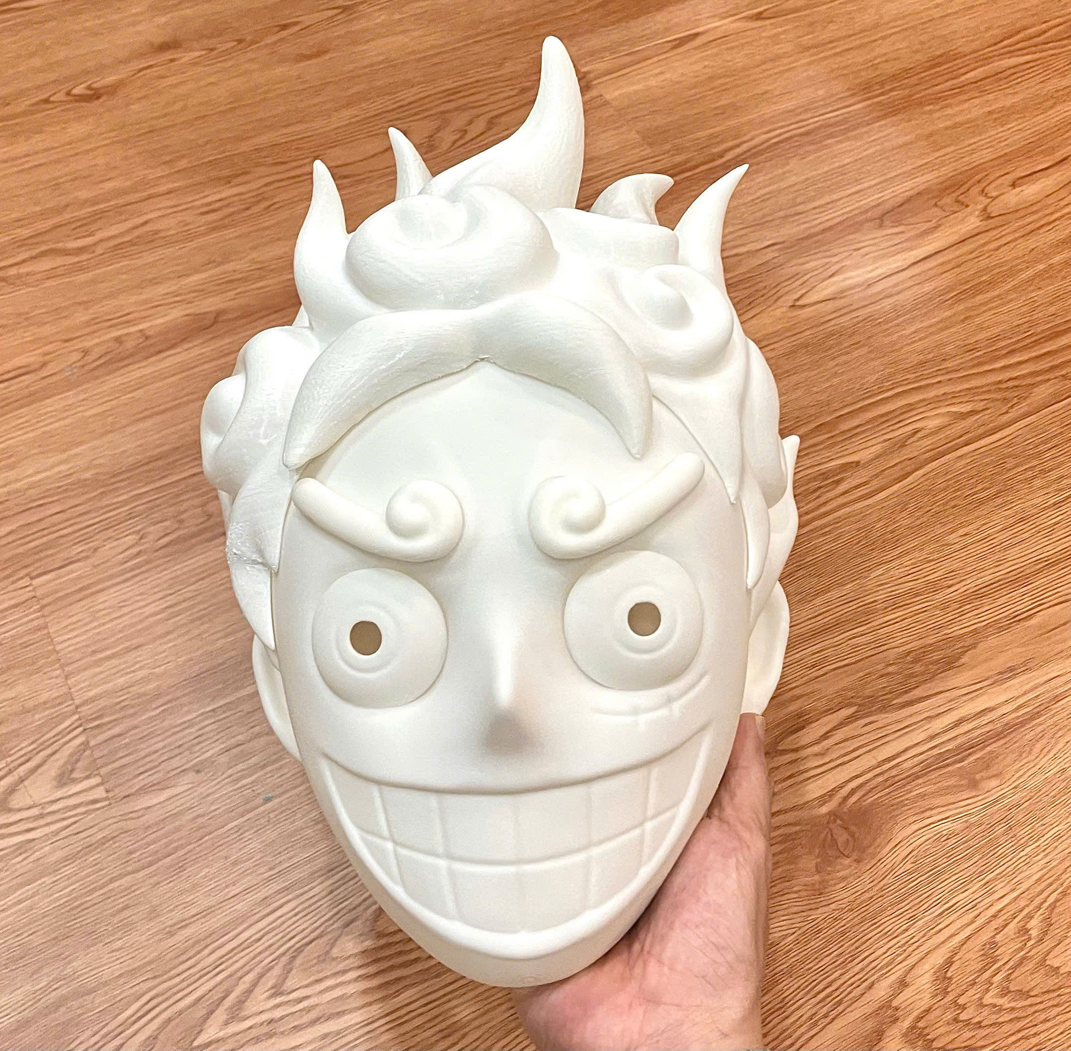 Luffy Gear 5 Head Decor Mask - Wearable - One Piece Cosplay 3D model 3D ...