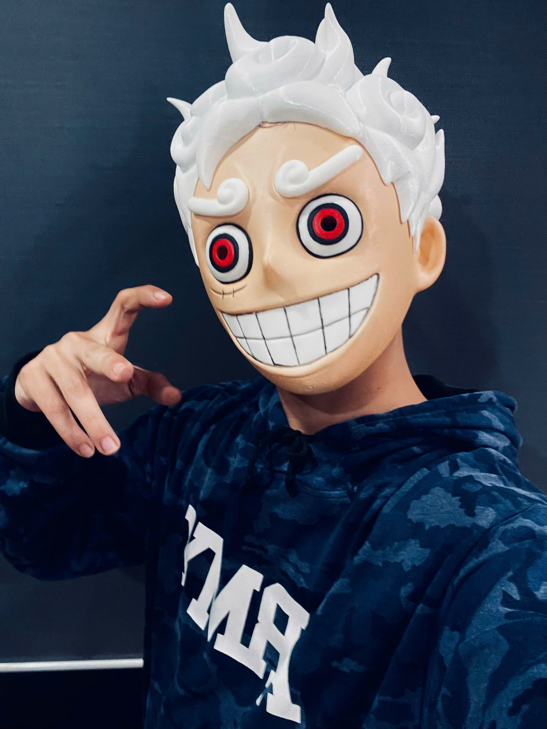 Luffy Gear 5 Head Decor Mask - Wearable - One Piece Cosplay 3D model 3D ...