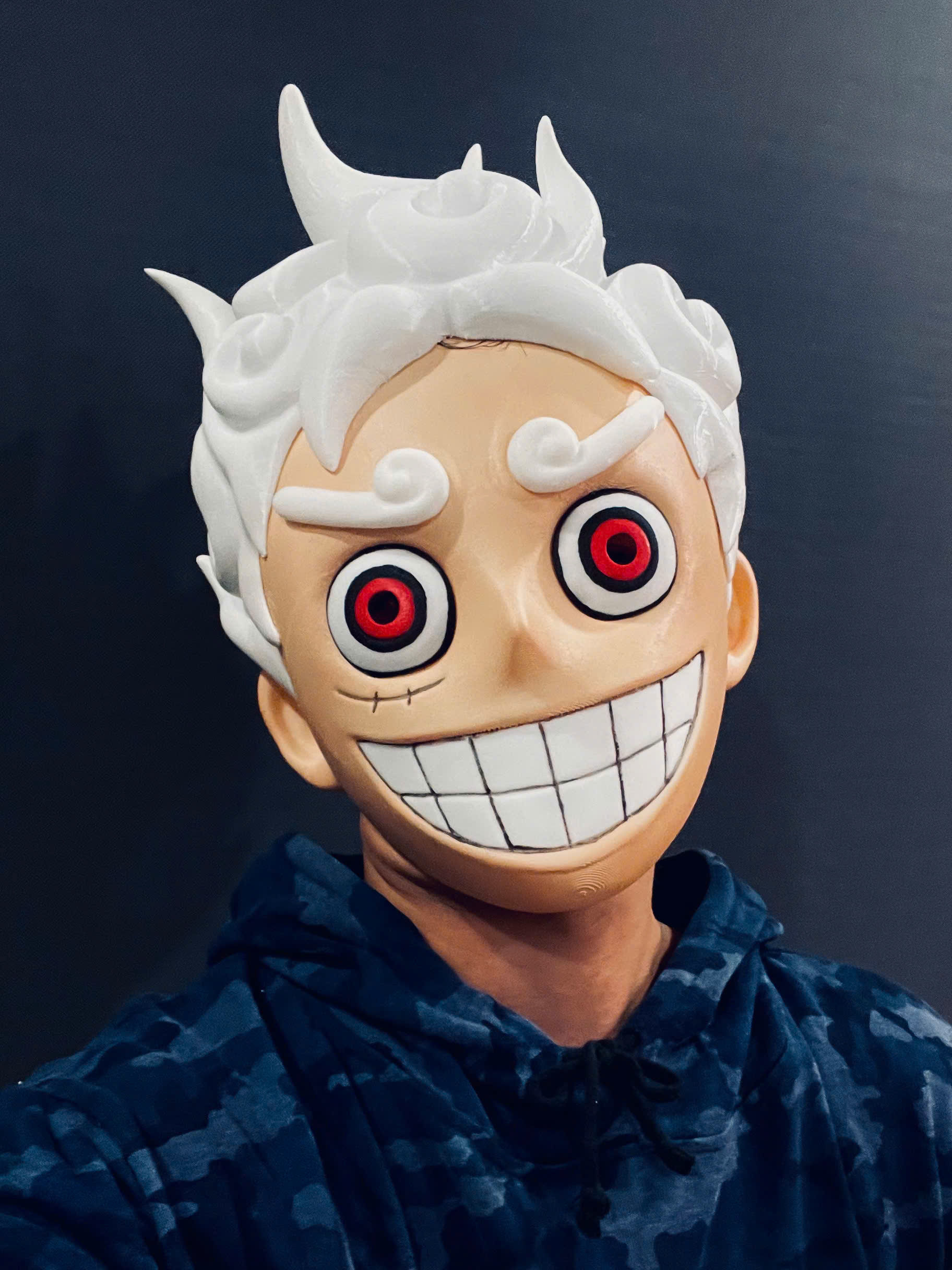 Luffy Gear 5 Head Decor Mask - Wearable - One Piece Cosplay 3D model 3D ...