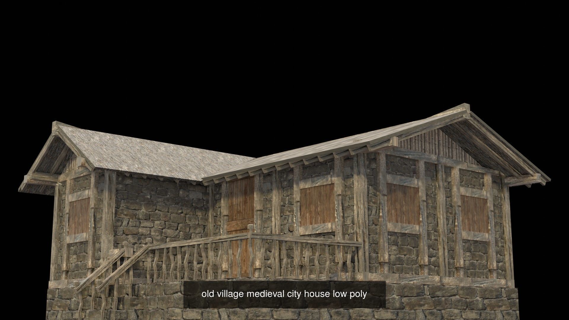 Low Poly Medieval Village House 3D Model Collection VR / AR / low-poly ...