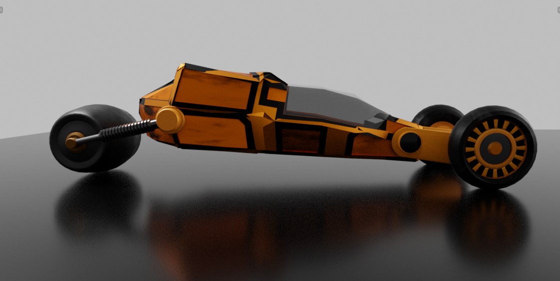 Bujji Advance futuristic car free VR / AR / low-poly 3D model animated ...