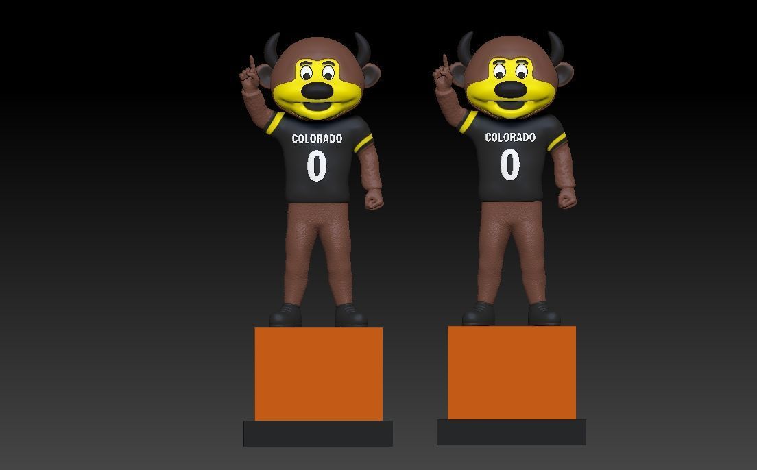 NCAA - Chip The Buffalo mascot - Ralphie the Buffalo - 3d print 3D ...