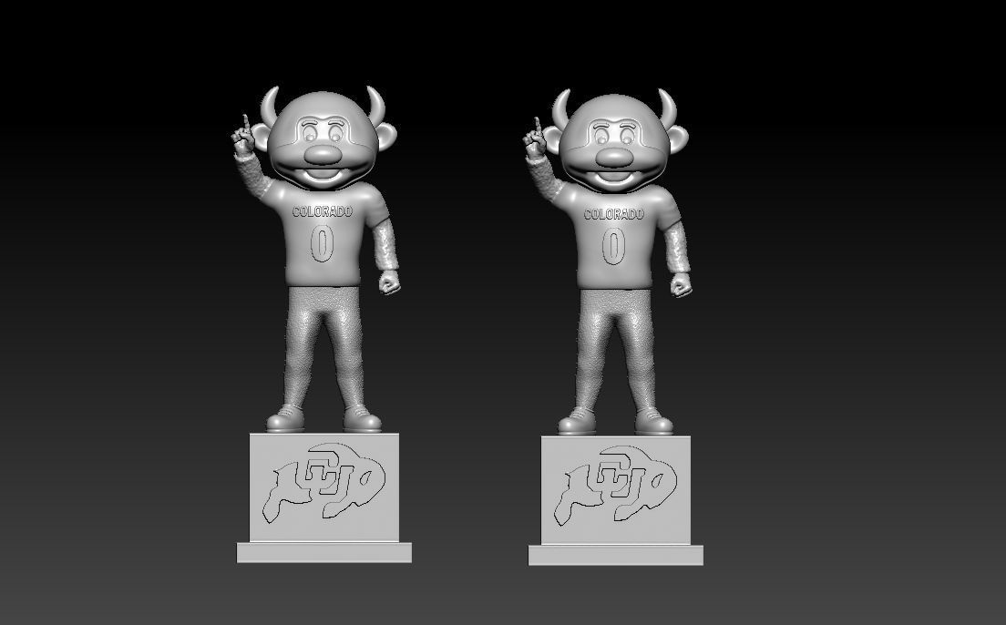 NCAA - Chip The Buffalo mascot - Ralphie the Buffalo - 3d print 3D ...