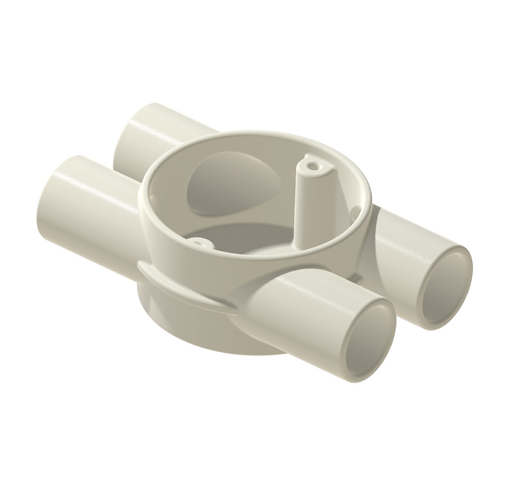 Four Way Junction Box 3D model 3D printable | CGTrader
