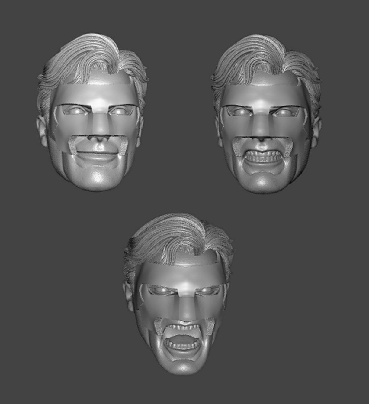 DC GREEN LANTERN KYLE RAYNER 3 PACK EXPRESSIONS 3D model 3D printable ...