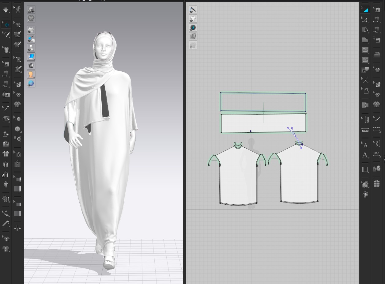 Abaya with hijab Walk Cycle 3D model 3D model animated | CGTrader
