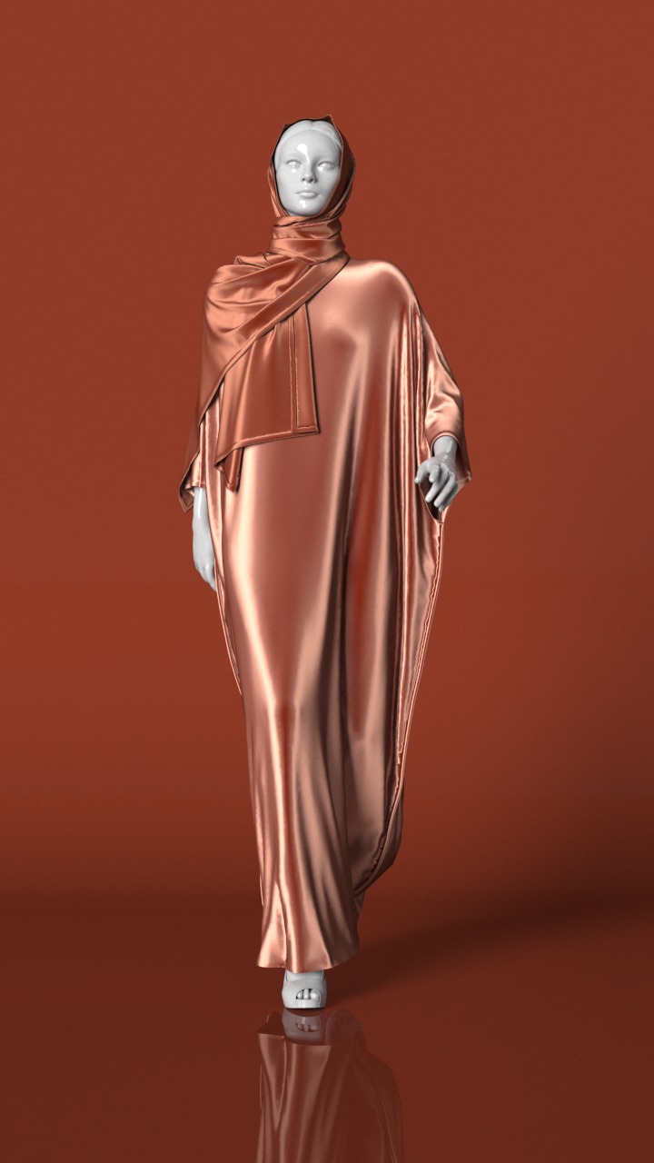 Abaya with hijab Walk Cycle 3D model 3D model animated | CGTrader