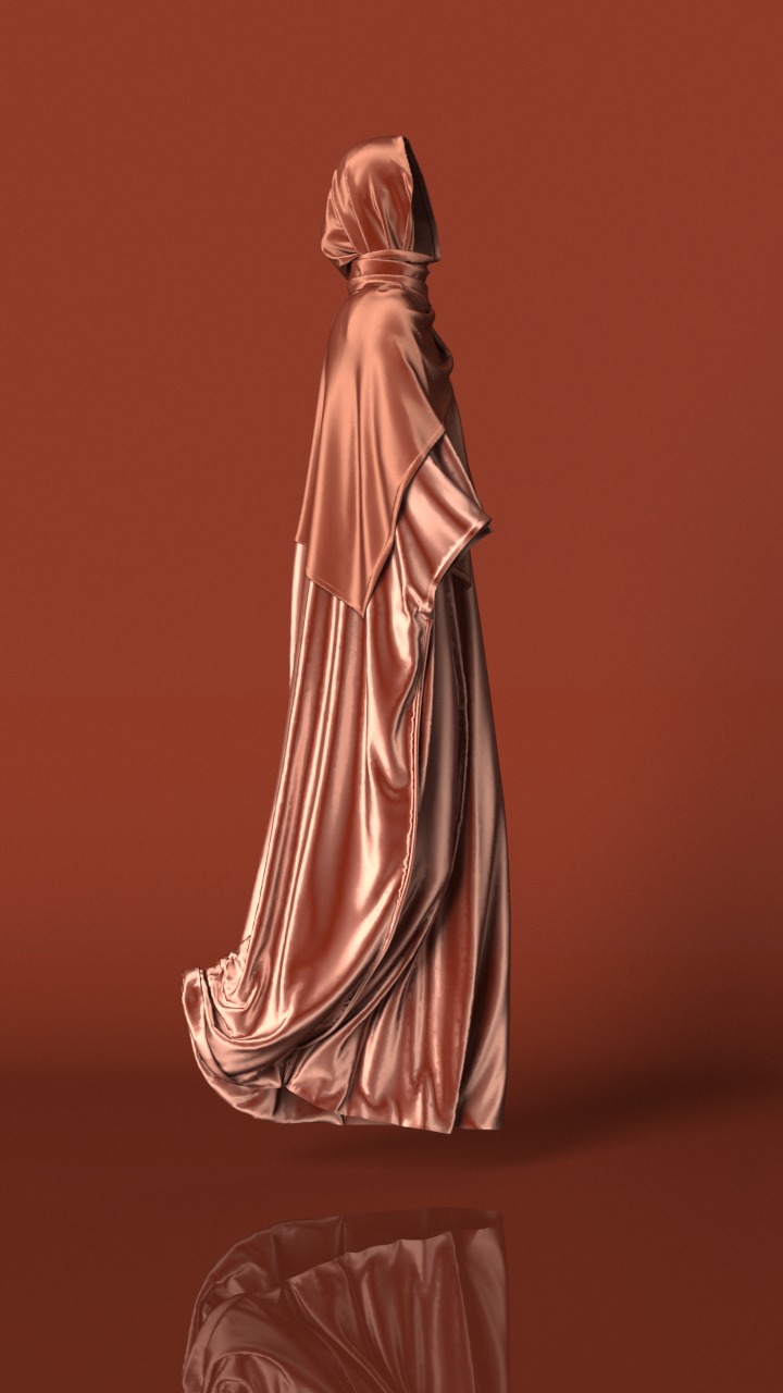 Abaya with hijab Walk Cycle 3D model 3D model animated | CGTrader