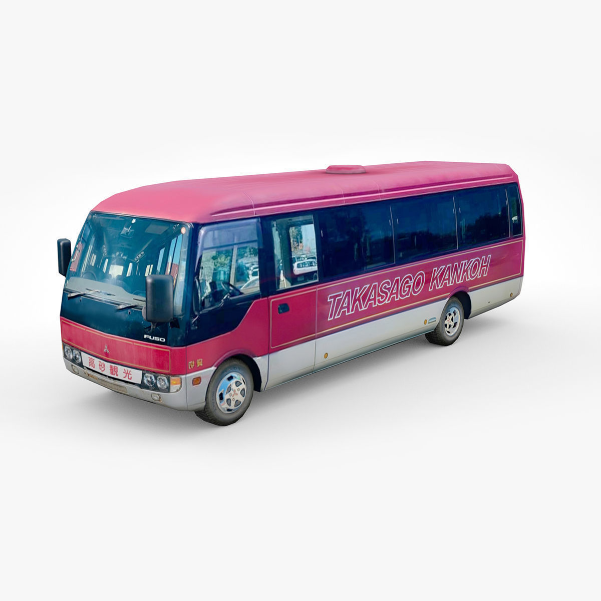 3D model Mitsubishi Rosa Fuso 2007 lowpoly bus VR / AR / low-poly ...