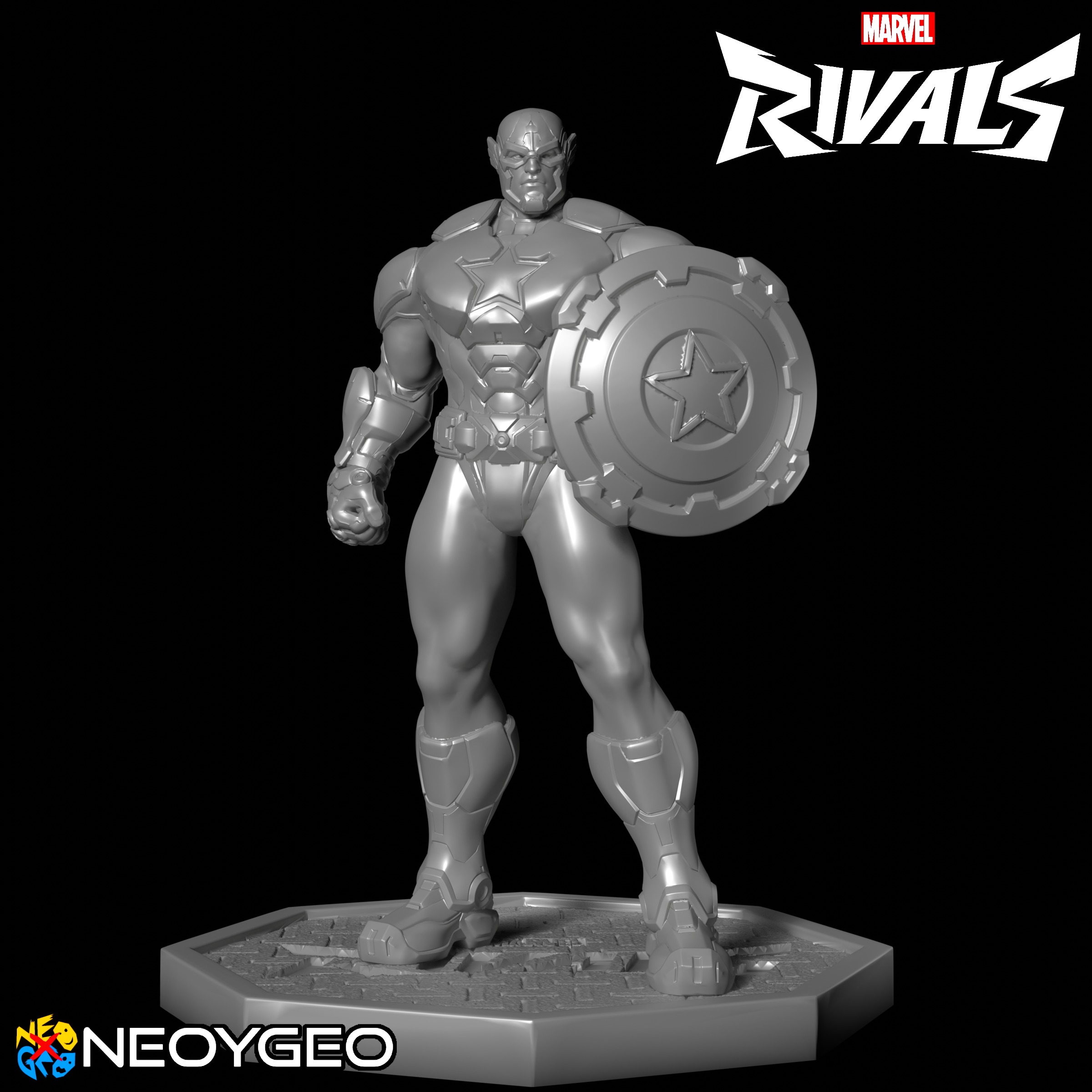 CAPTAIN AMERICA - MARVEL RIVALS 3D model 3D printable | CGTrader